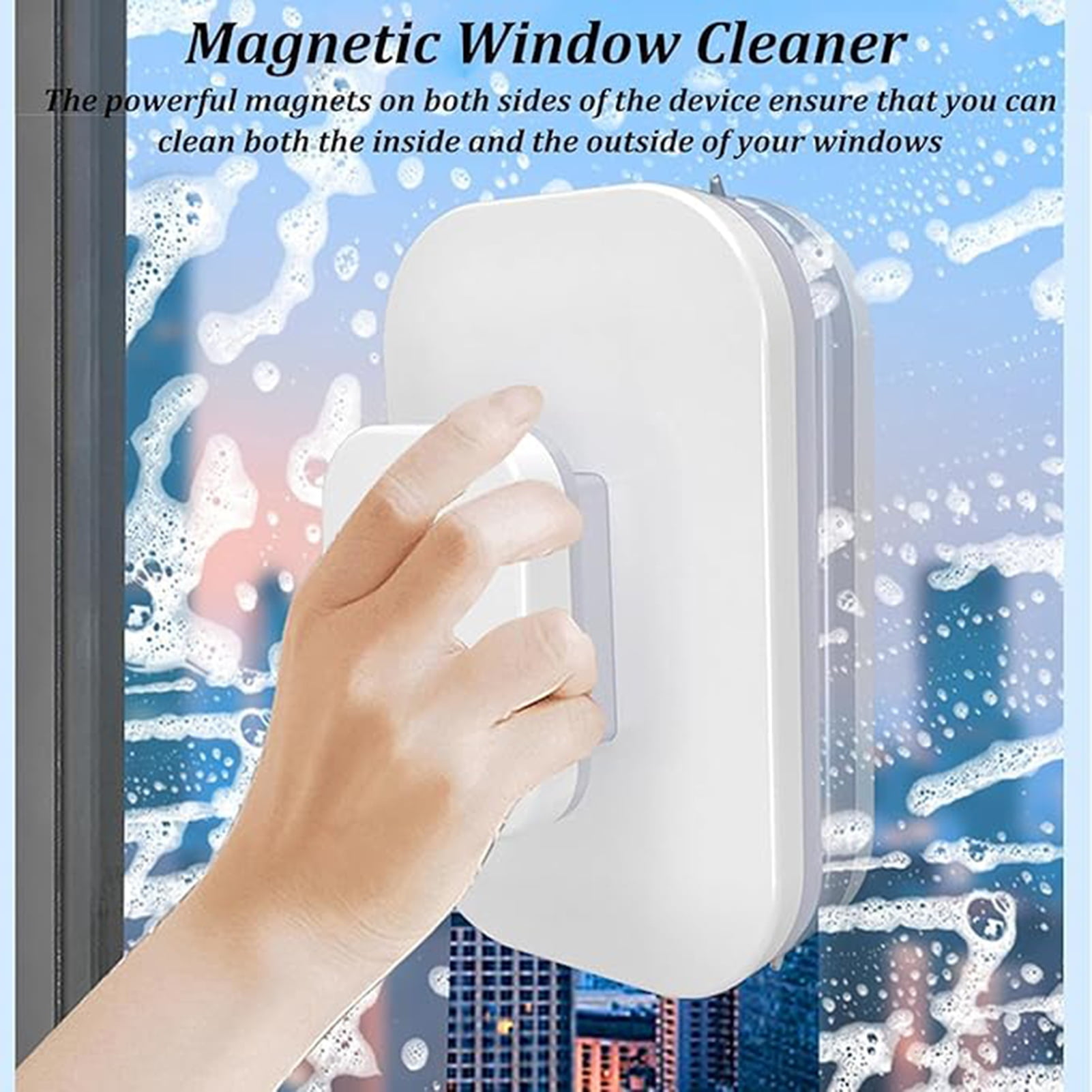 AOJA Glass Surface Magnetic Window Cleaner, Double-Sided Window Brush ...