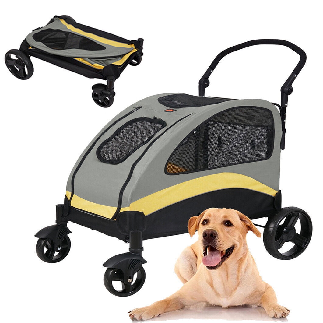 AOJDVE Heavy - Duty Double - Door Dog Stroller: Foldable Jogger Pet ...