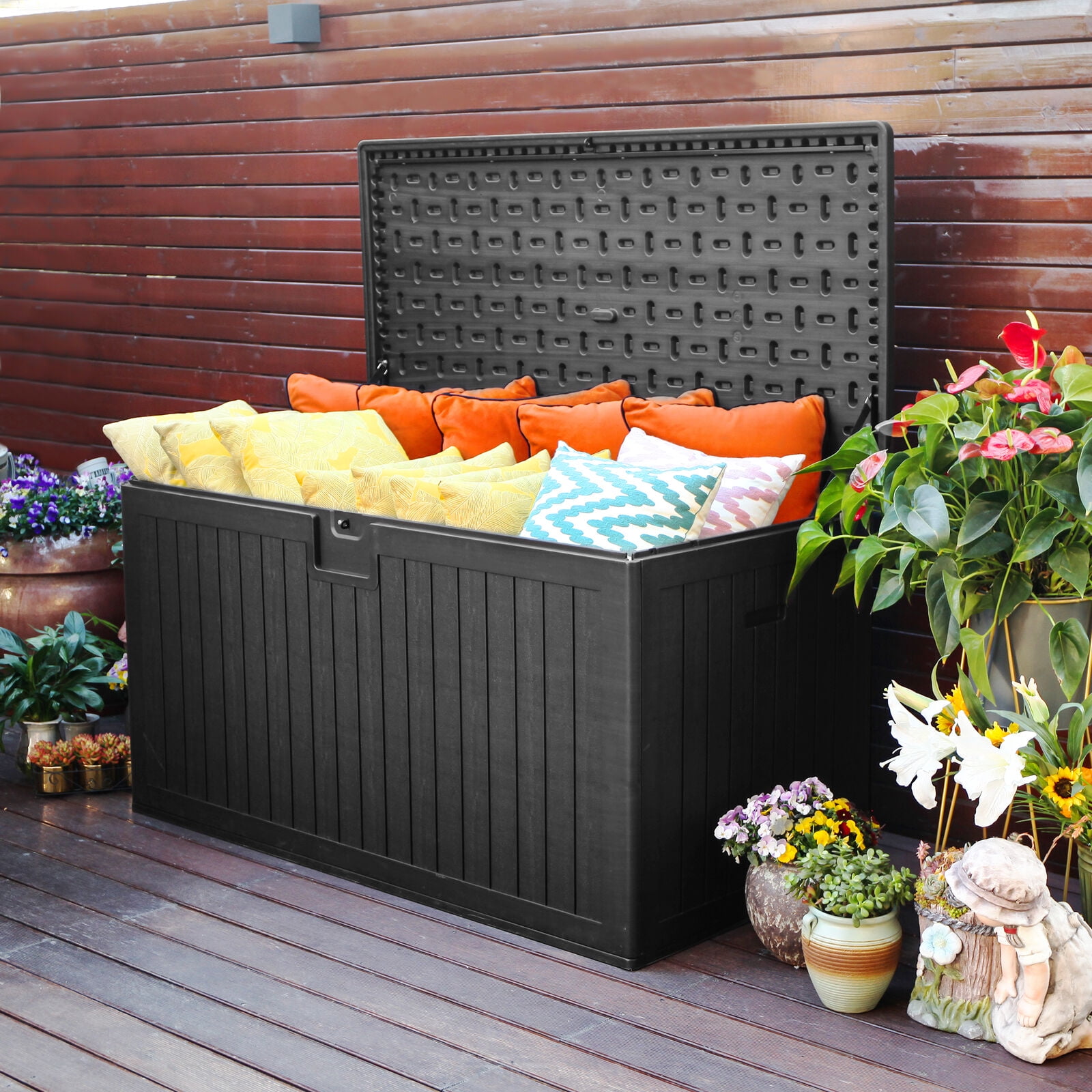 AOJDVE XXL 230 - Gallon Plastic Deck Storage Container Box ...