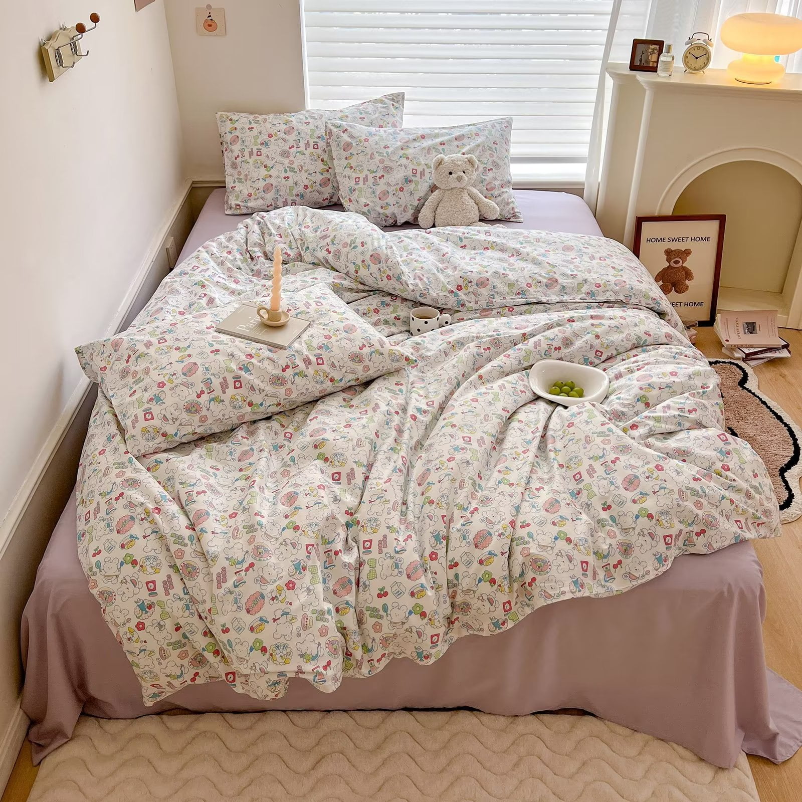 AOJIM 3 Pieces Twin Soft Duvet Cover Set (1 Comforter Cover + 2 Pillow ...