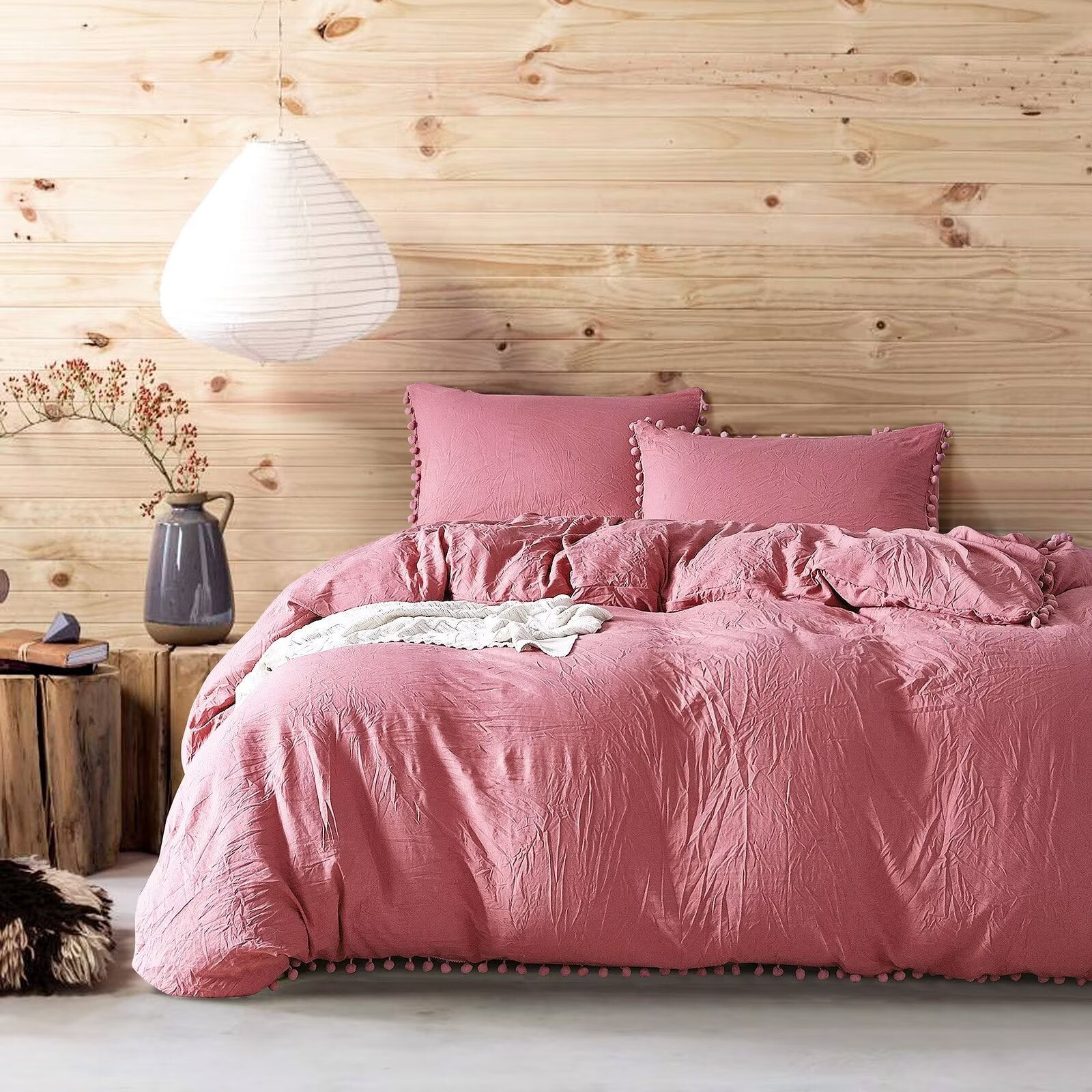 AOJIM King Duvet Cover Set Solid Color 100% Microfiber Duvet Cover ...