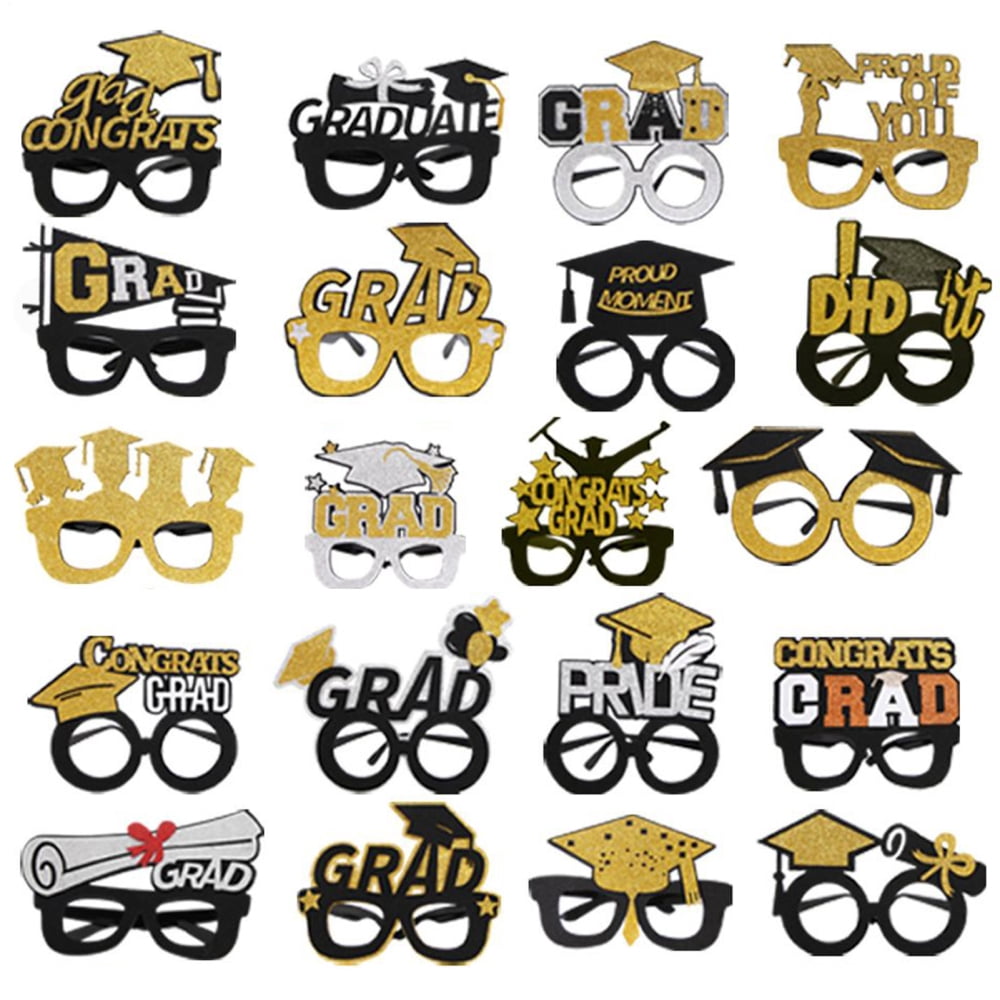 AOKAILA 2025 Glasses Class of 2025 Prom Photo Booth Props Decorative ...