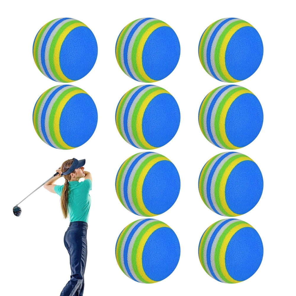 AOKAILA EVA Foam Golf Ball 10X Lightweight Sponge Ball Sport Training ...