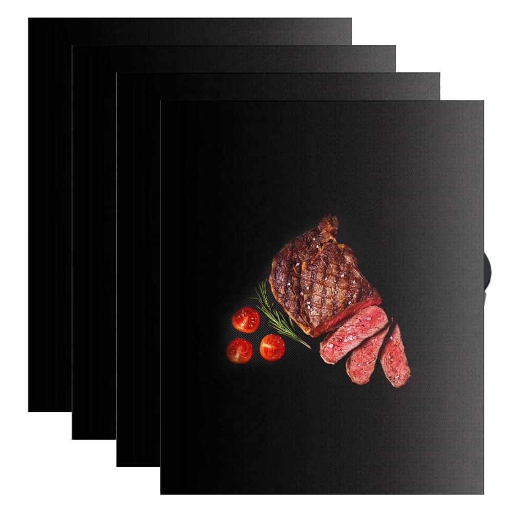 AOKAILA Grilling Mat 4X Reusable Heat Resistant Grill Mats Non Stick ...