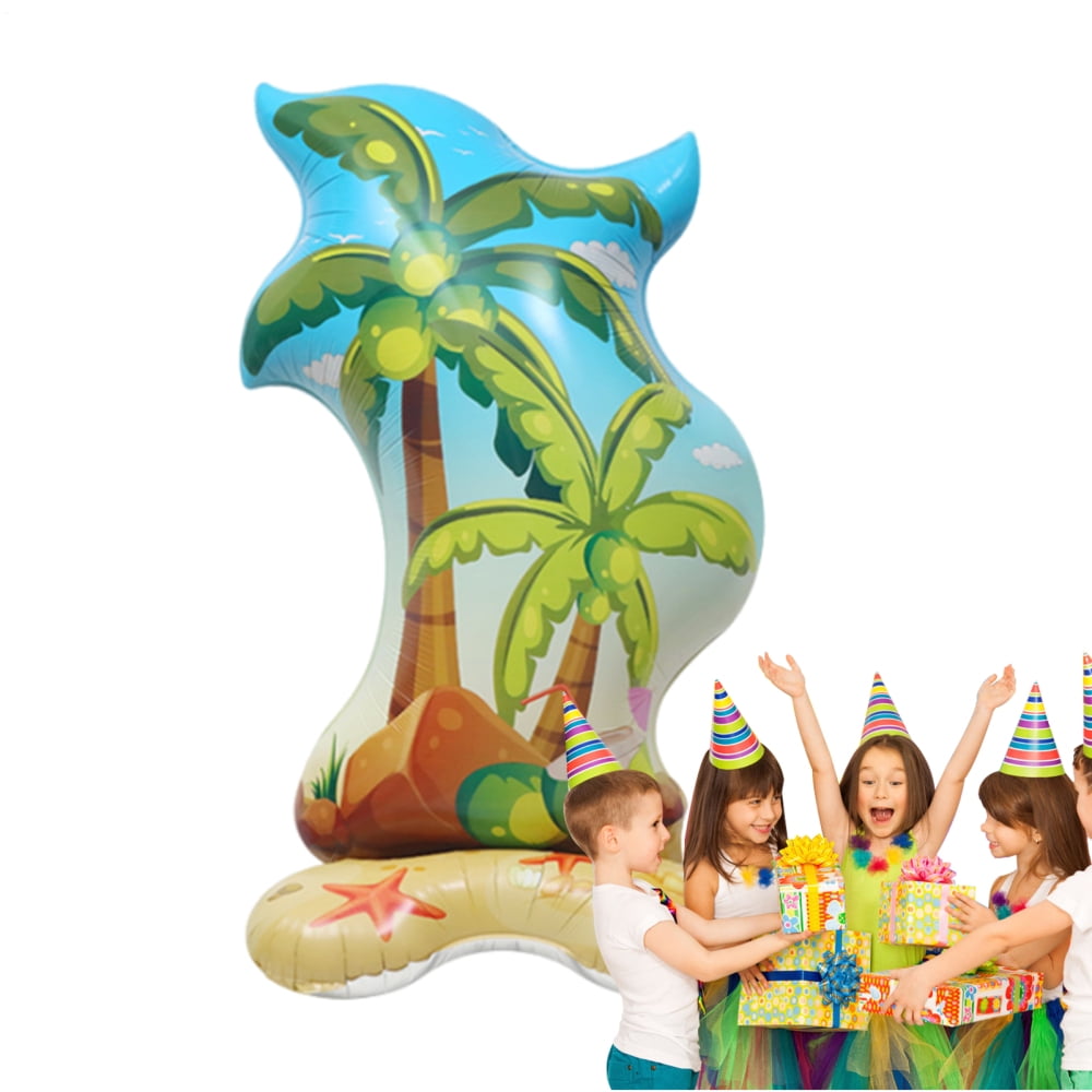 AOKAILA Palm Tree Party Decorations Aluminum Foil Inflatable Palm Tree ...