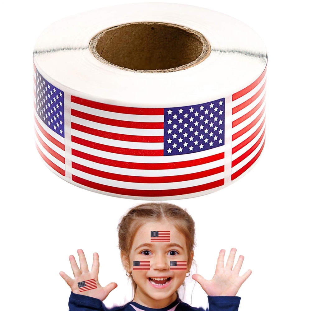 AOKAILA Patriotic Stickers 1.2x2inch Patriotic Label 250 Per Roll ...