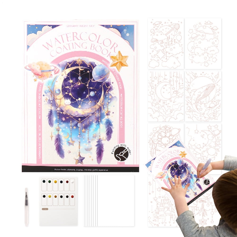 AOKAILA Pocket Watercolor Set Travel Watercolor Kit with Palette and ...