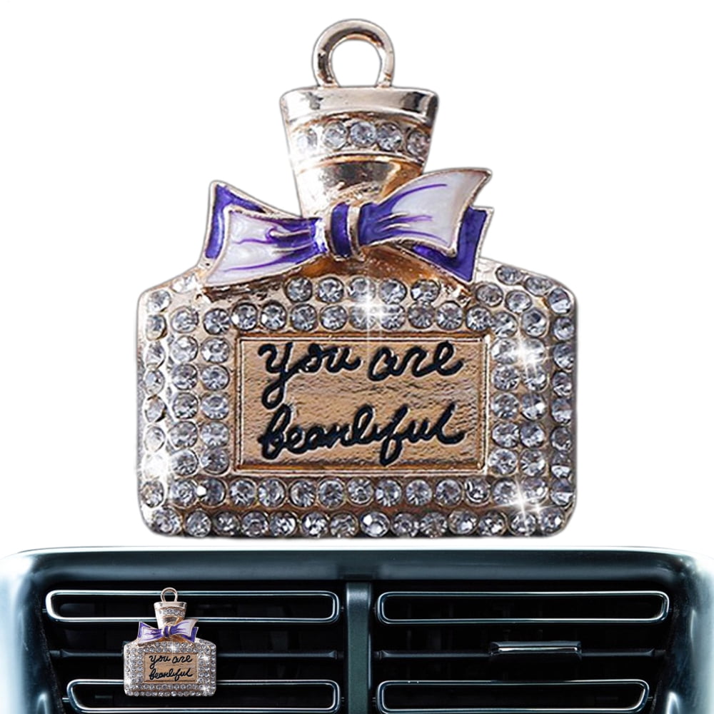 AOKAILA Rhinestone Car Vent Clip Car Diffuser Vent Clip Stylish Car Air ...