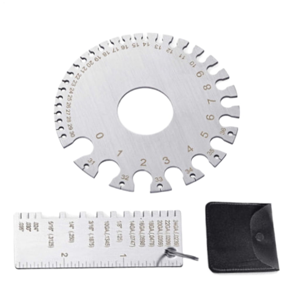 AOKAILA Sheet Metal Gauge Double-Sided Scale Steel Gauge Measuring Tool ...