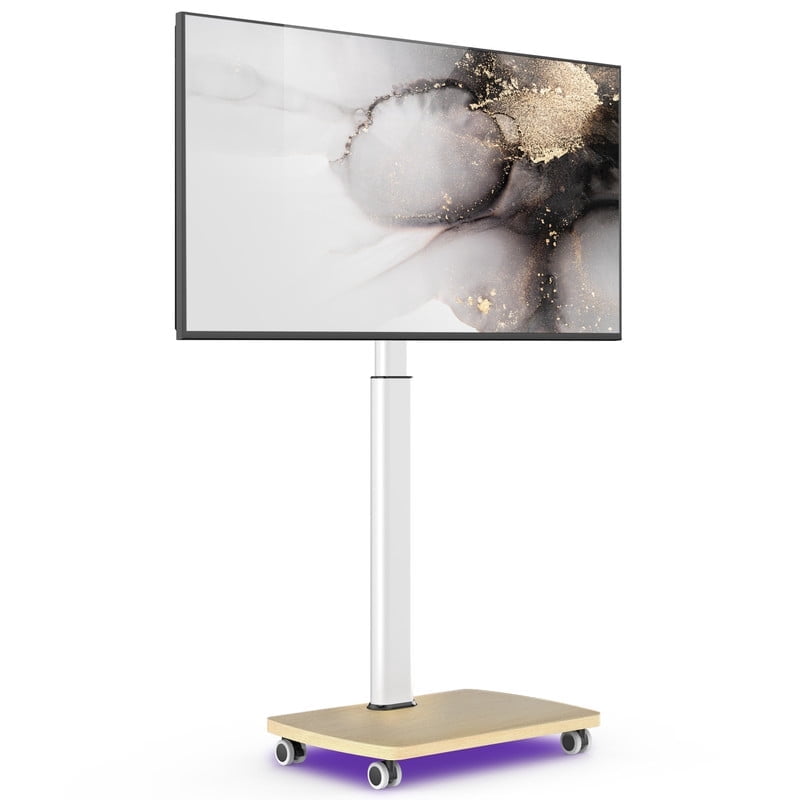 AOKCOS Modern Rolling TV Stand with Wheels for 43 to 75 inch TVs,Remote ...