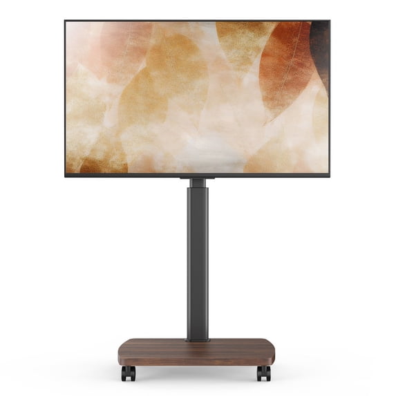 AOKCOS Portable Mobile TV Stand on Wheels, 8-Level Height Adjustable ...