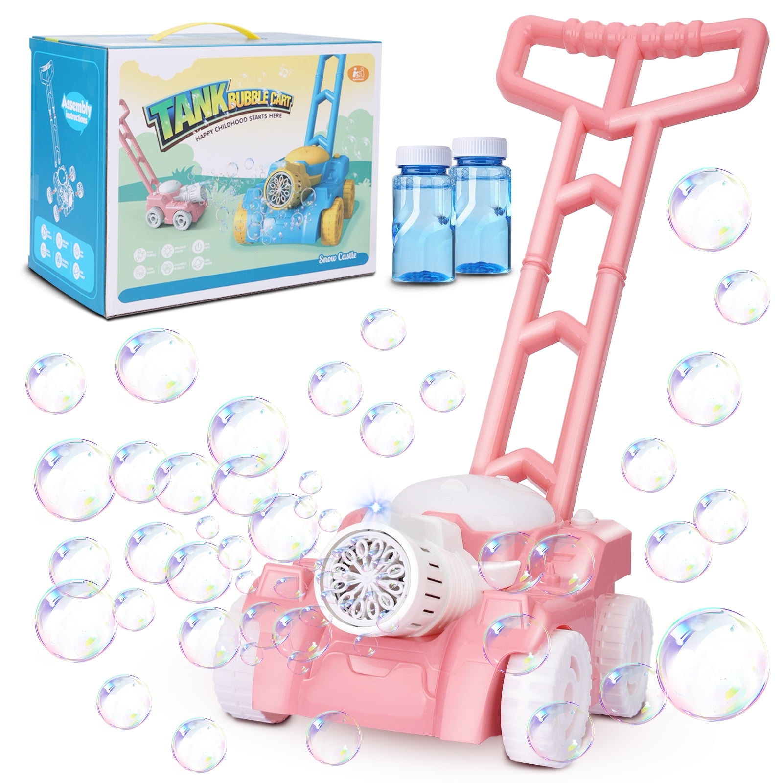AOKESI Bubble Lawn Mower, Bubble Machine Summer Outdoor Backyard ...