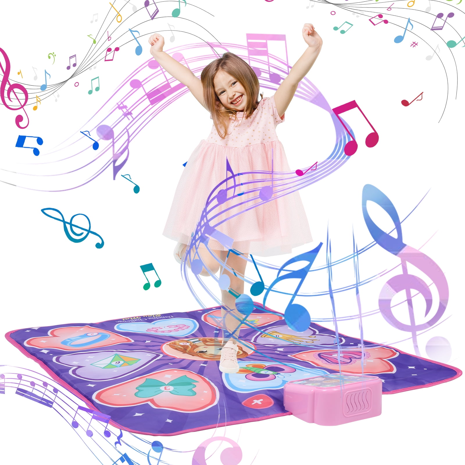 AOKESI Active Dance Mat Toy for Young Children, LED, Built-in Music, 3 ...