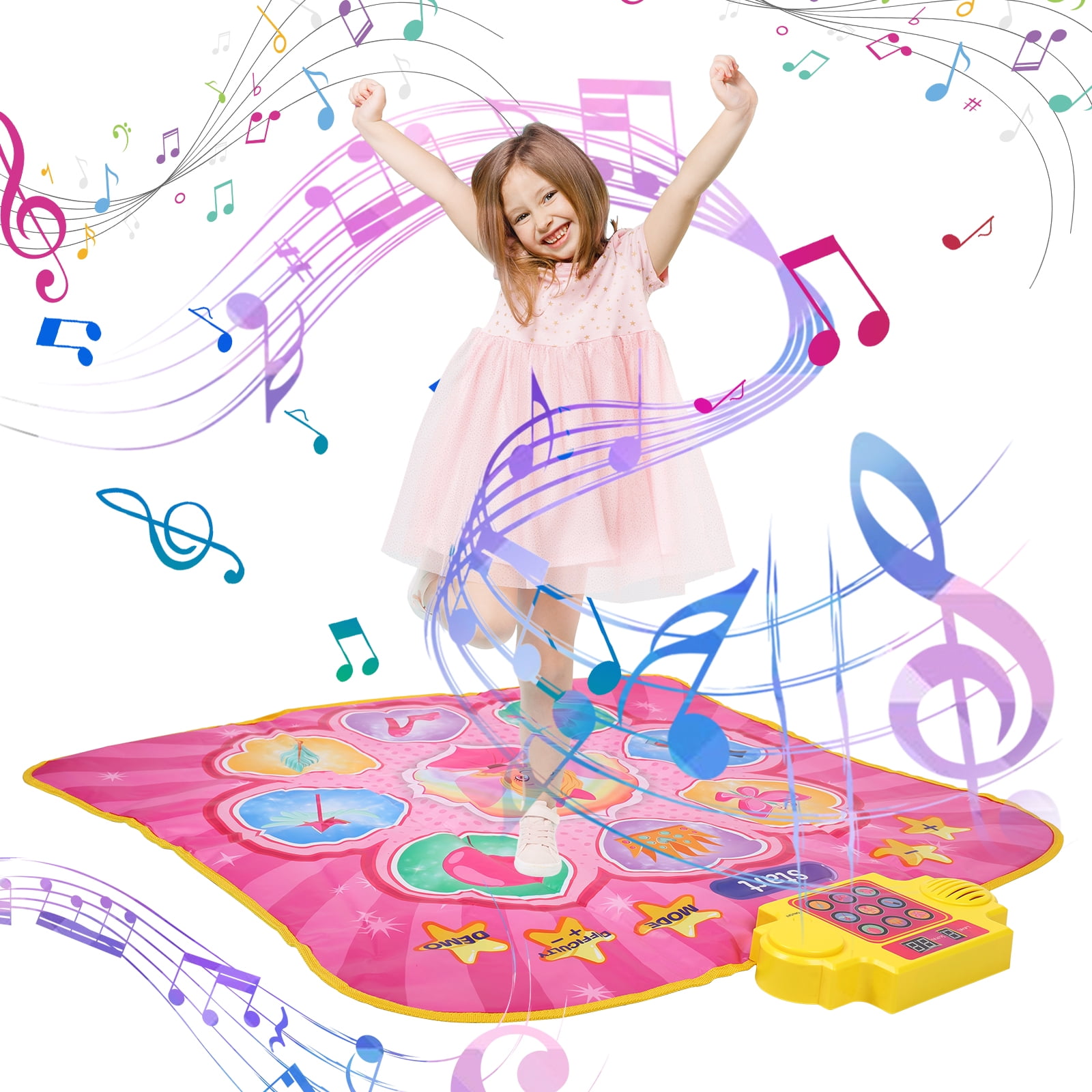 AOKESI Dance Mat Toys for Kids, 5 Modes Electronic Dance Pad ...