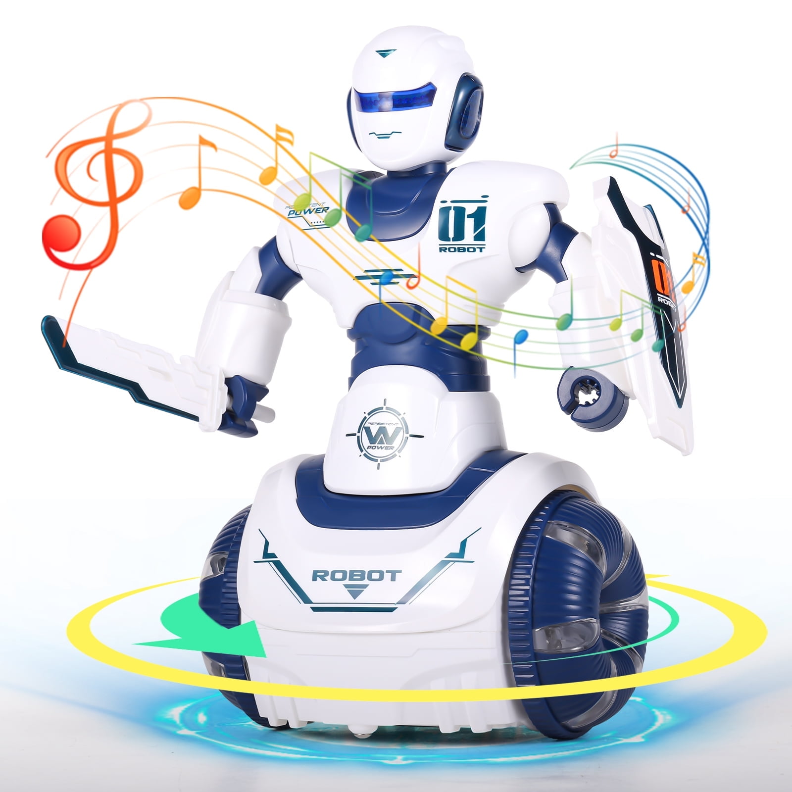 AOKESI Dancing Robot Toys for Kids, 360 Spin Electronic Walking Robot ...