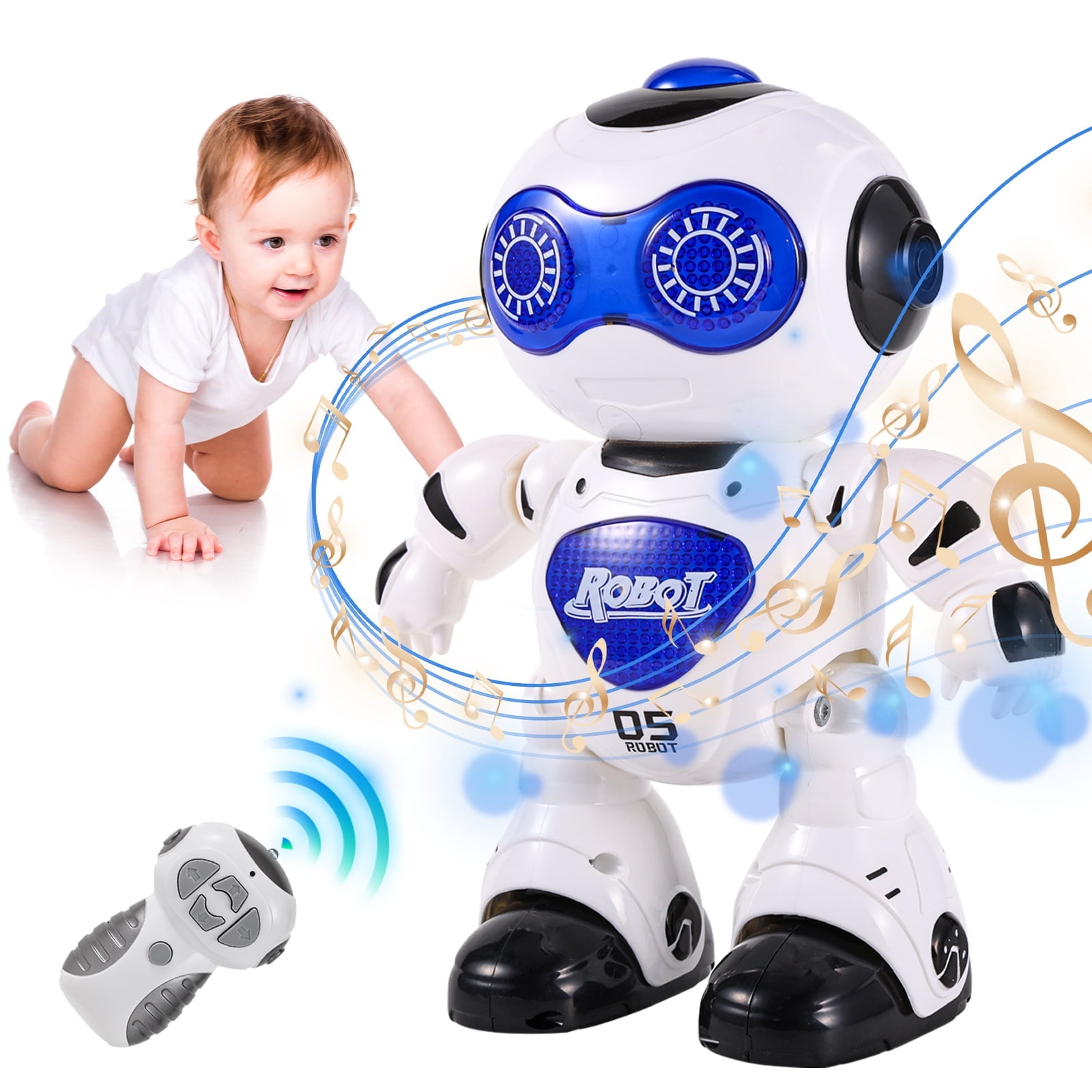 AOKESI Electric Dancing Robot Toys, Kids Interactive Remote Control ...