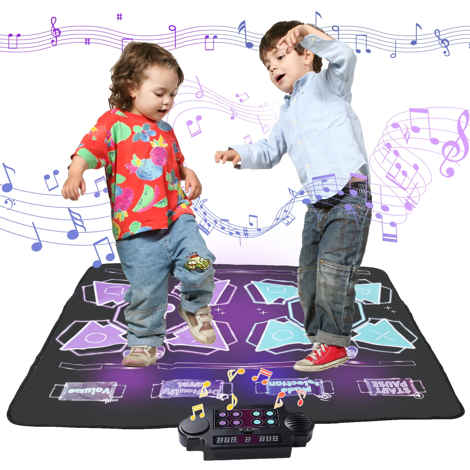 AOKESI Interactive Dual Player Dance Mat, Christmas Gift for Kids ...