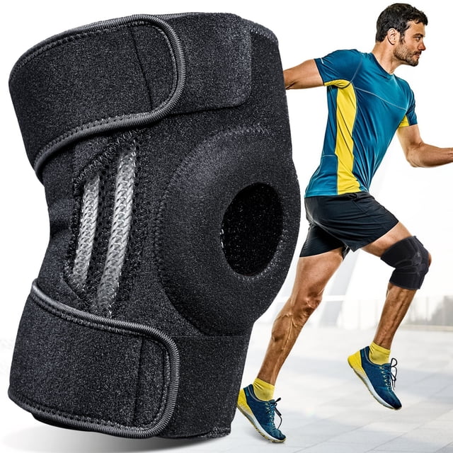 AOKESI Knee Brace for Women & Men, Adjustable Compression Knee Support ...