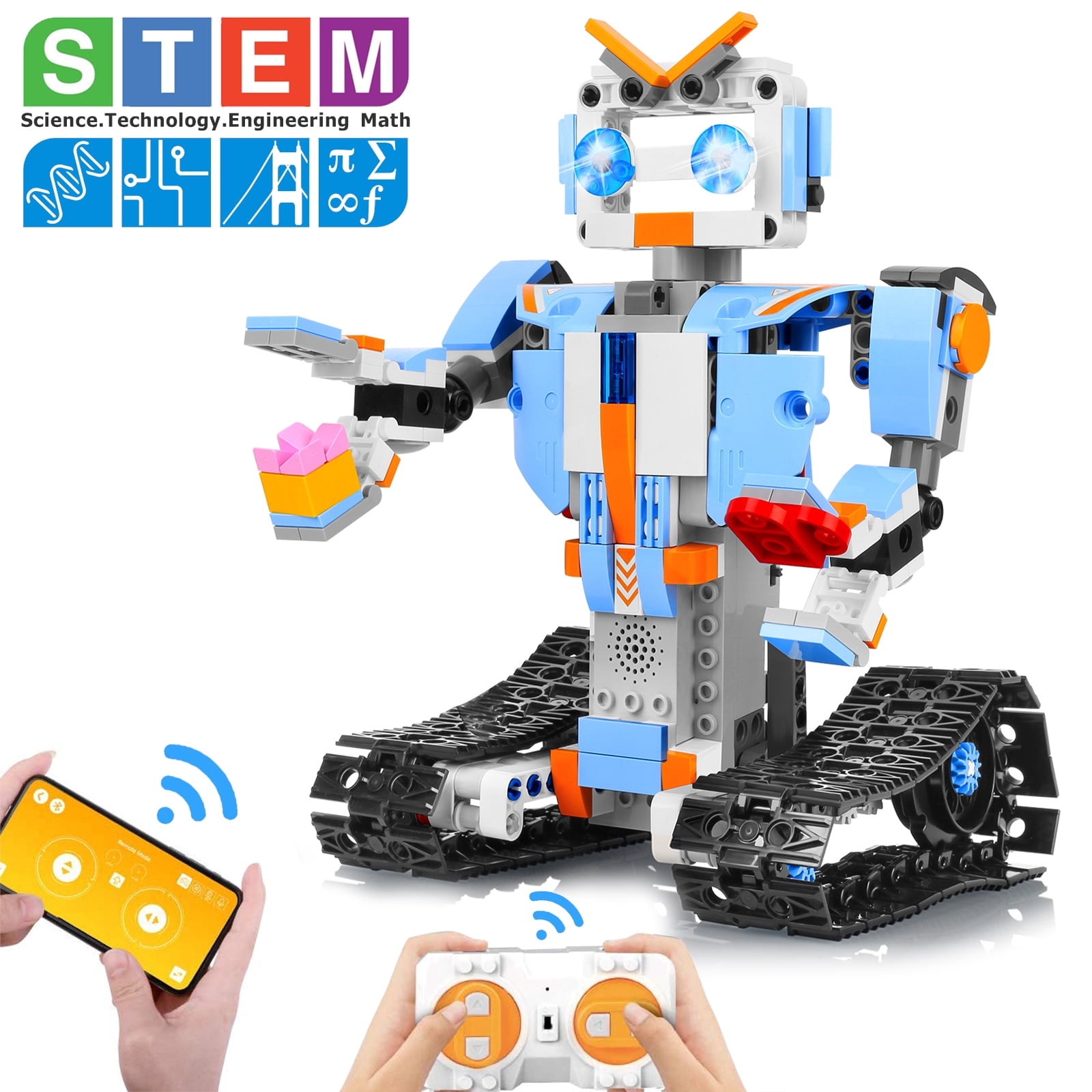 AOKESI STEM Robot Building Block Toys for Kids, Remote & APP Control ...