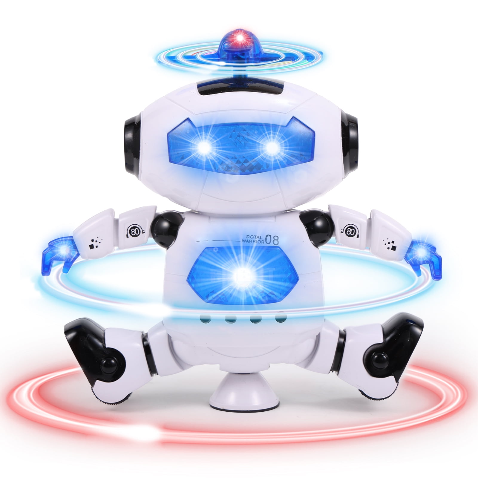 AOKESI Walking Dancing Robot Toy, 360° Body Spinning Dance Robot Toy ...
