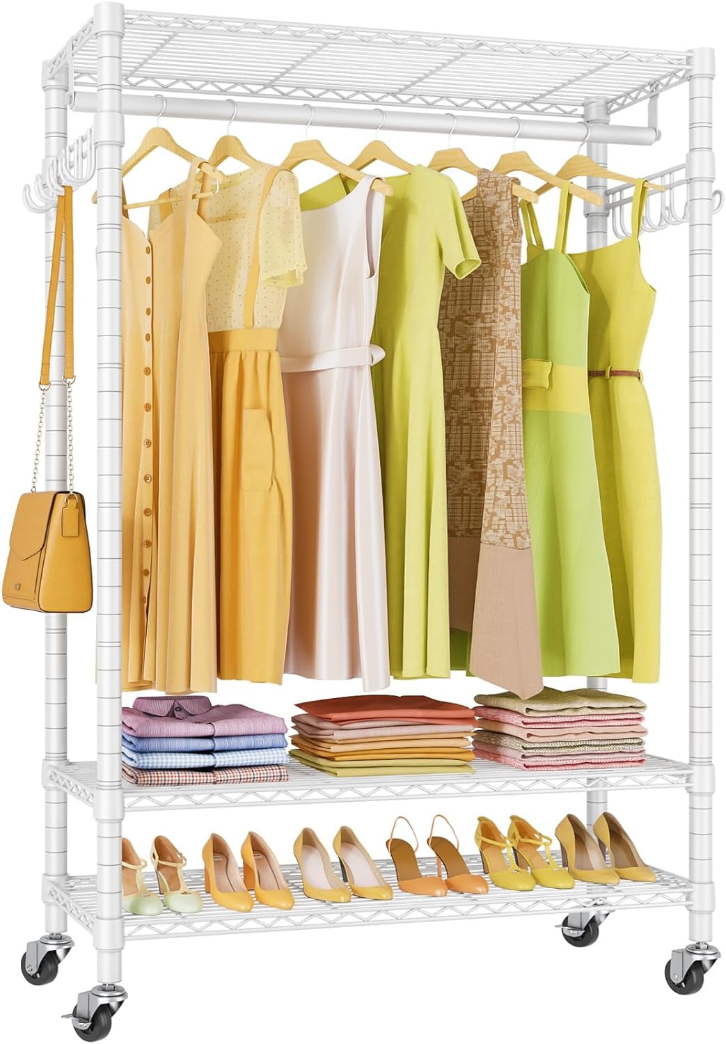 AOKHNBF R1 Plus Rolling with Locking Wheels Portable Closet for Hanging ...