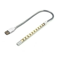 US2-4Pc Portable 10 LED USB Light Flexible Lamp for Reading Notebook ...
