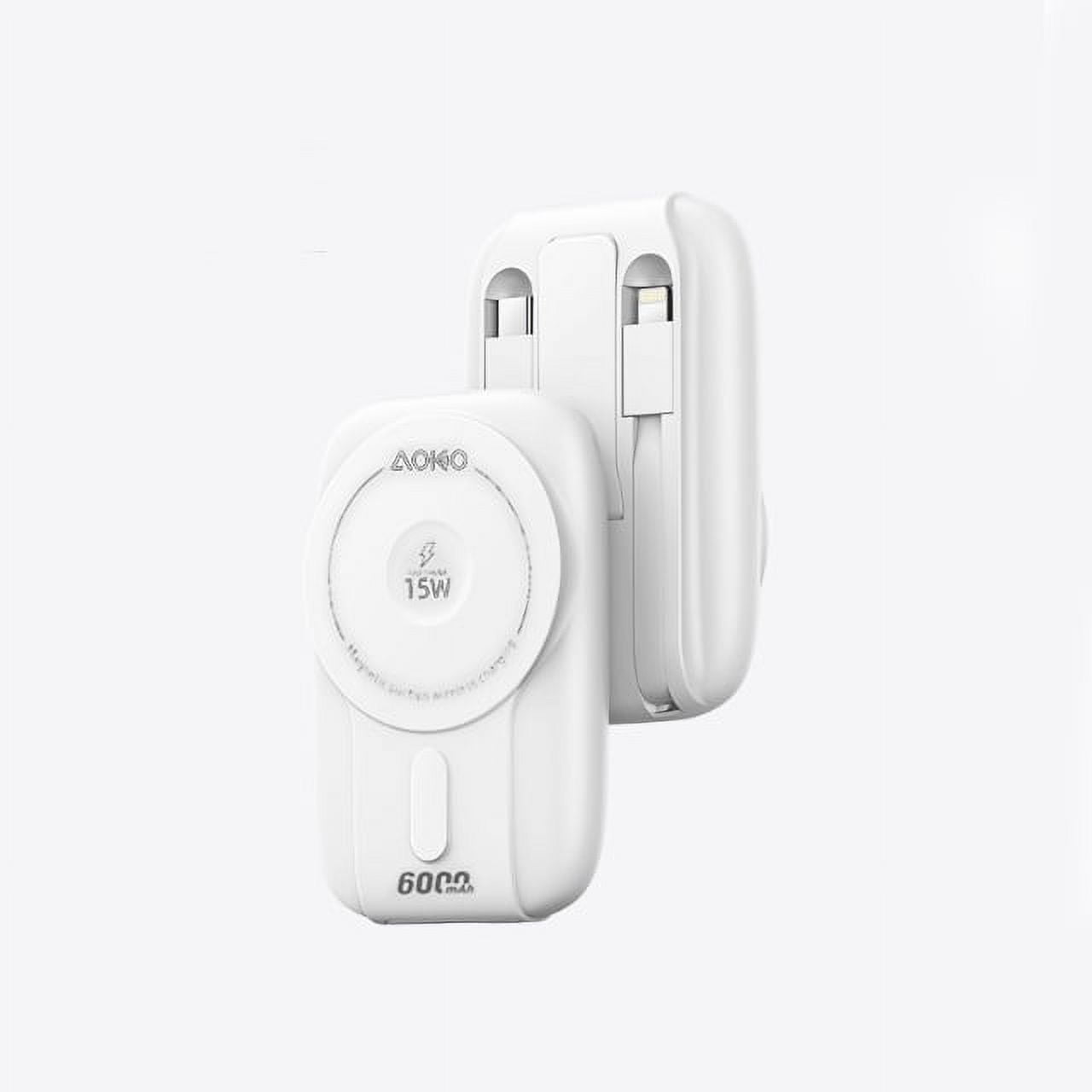 AOKO 6000mAh Portable Power Bank with Wireless Charging & Kickstand ...