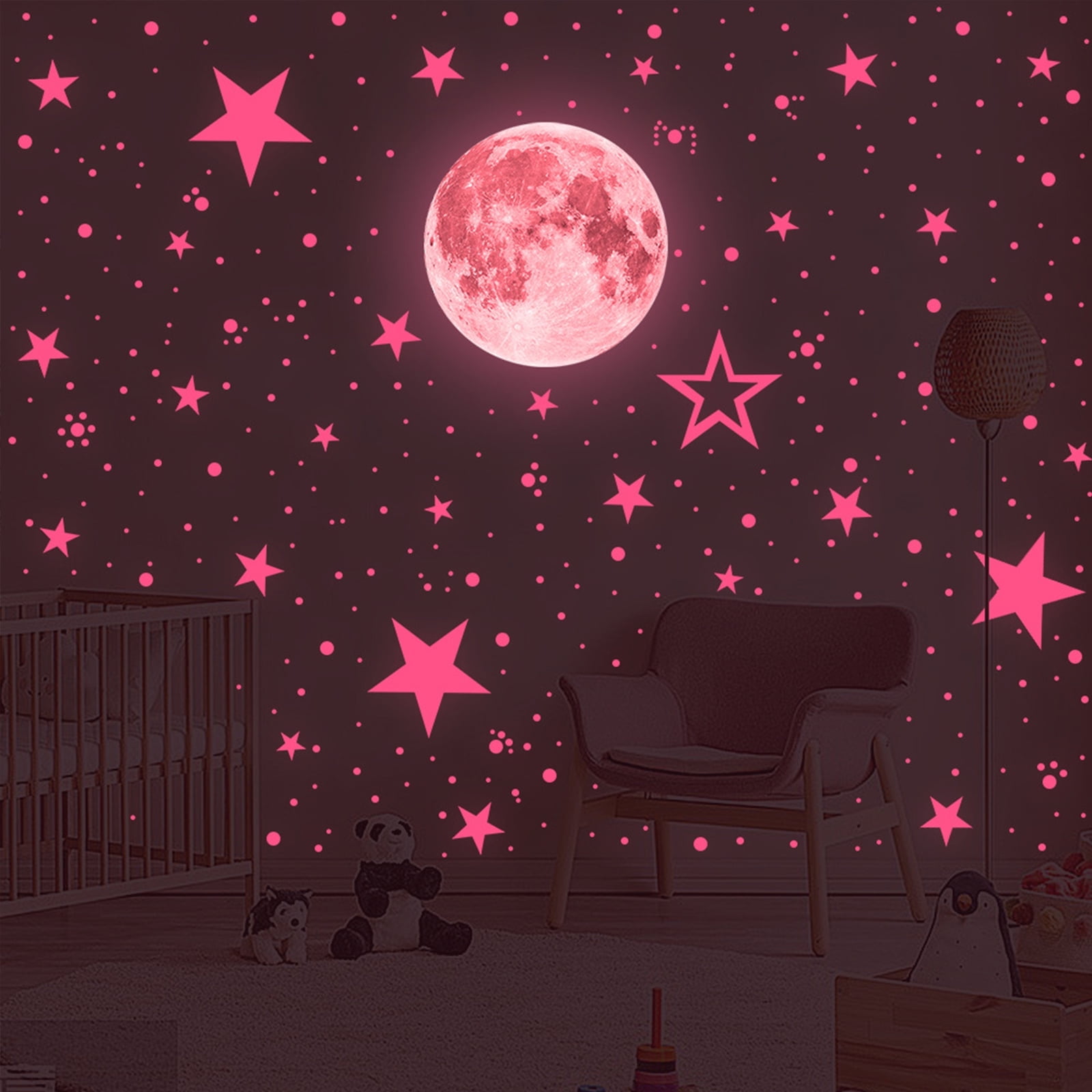 AOLIGEI 435Pcs Glow in The Dark Stars Luminous Wall Stickers,Realistic ...