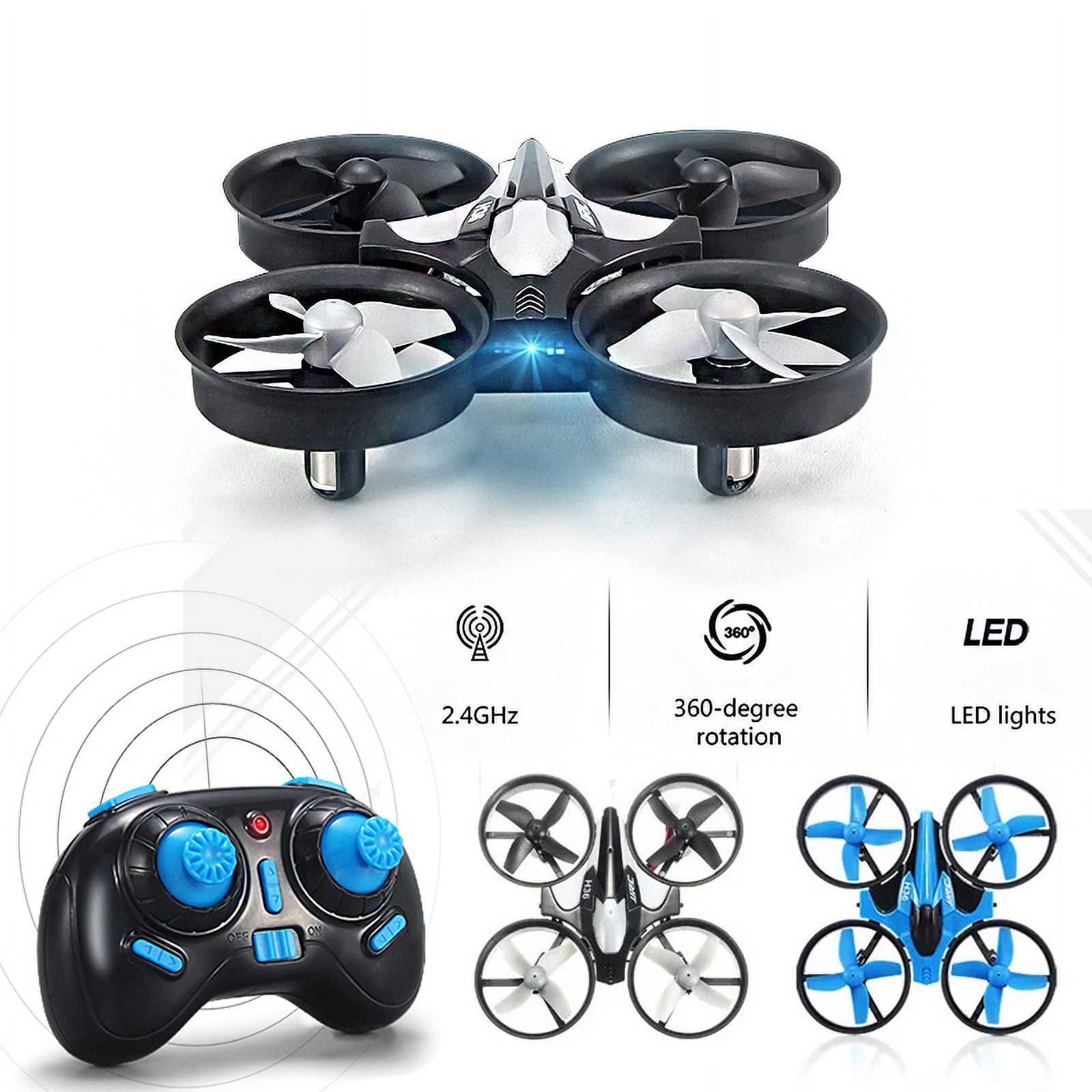 AOLIGEI H36 Mini Rc Drone 6-Axis Headless Mode Helicopter 360° Degree Flip Remote Control ...