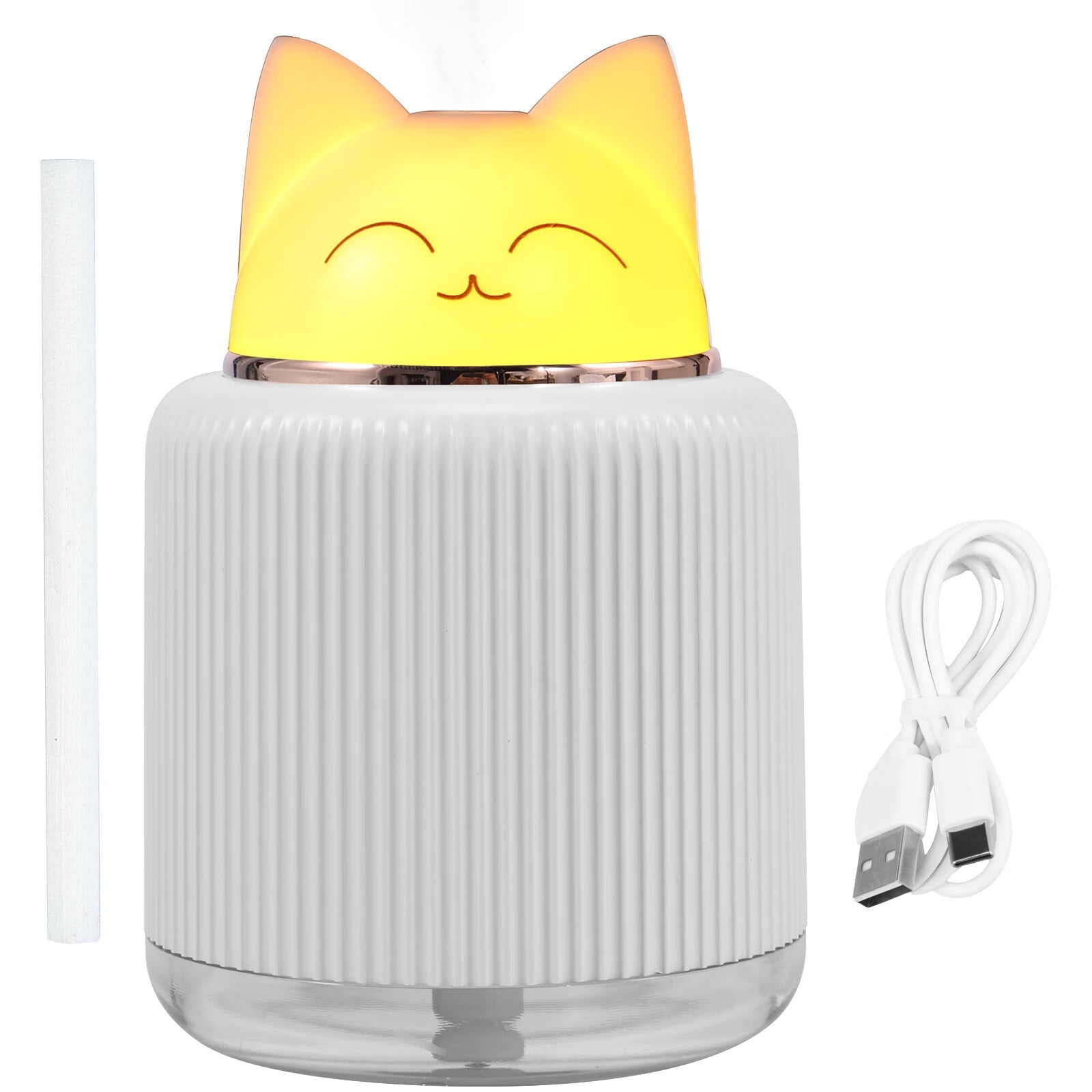 AOLIGEI Mini Humidifier LED Light Cute Cat Shape 2 Mist Modes Small Air ...