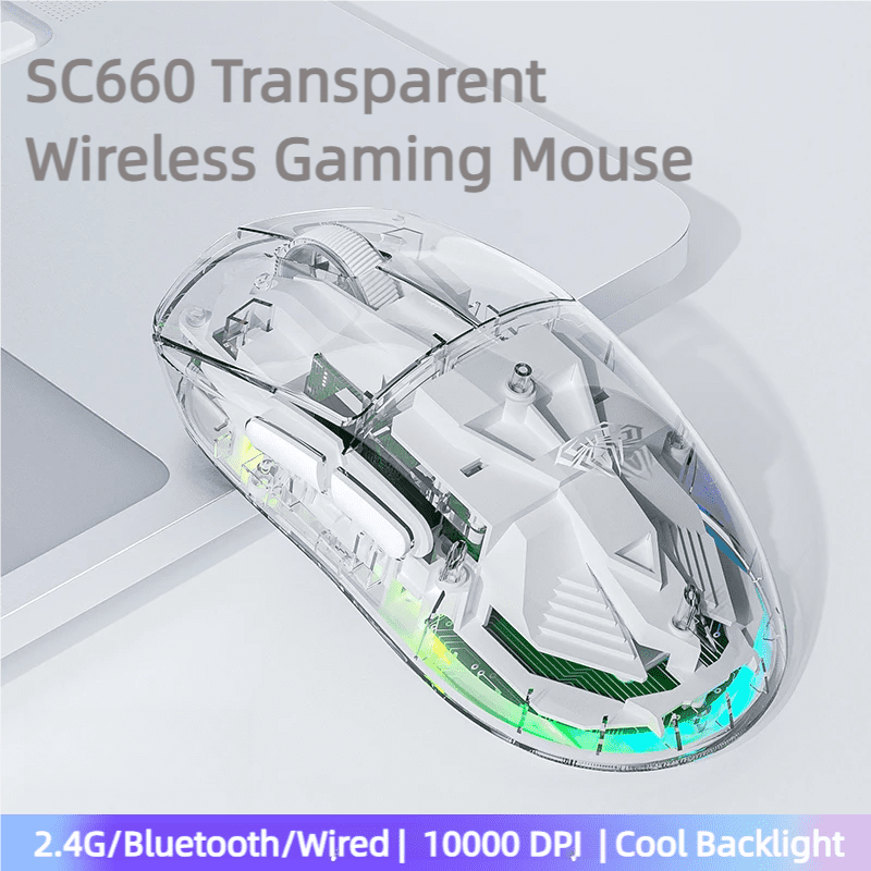 AOLIGEI SC660 Wireless Mouse Bluetooth Gaming Mouse 10000DPI Optical ...