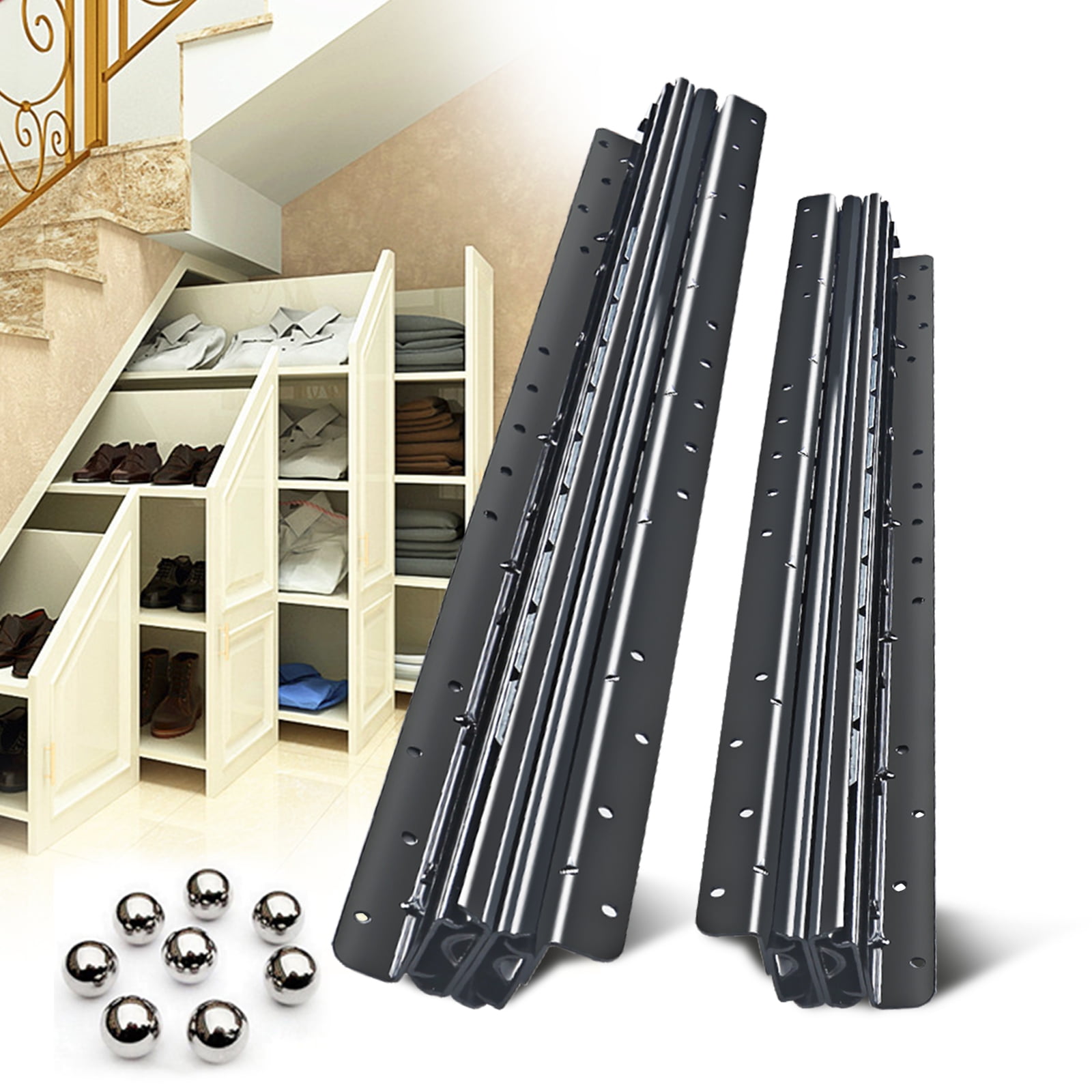 AOLISHENG Bottom Heavy Duty Drawer Slides Full Extension Bottom Install ...