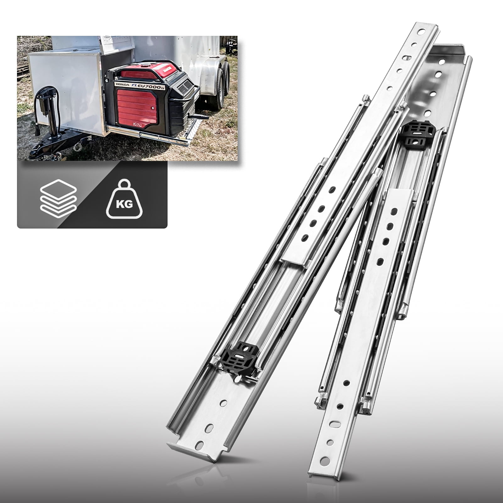 AOLISHENG Heavy Duty Drawer Slides 32'' Full Extension Ball Bearing ...