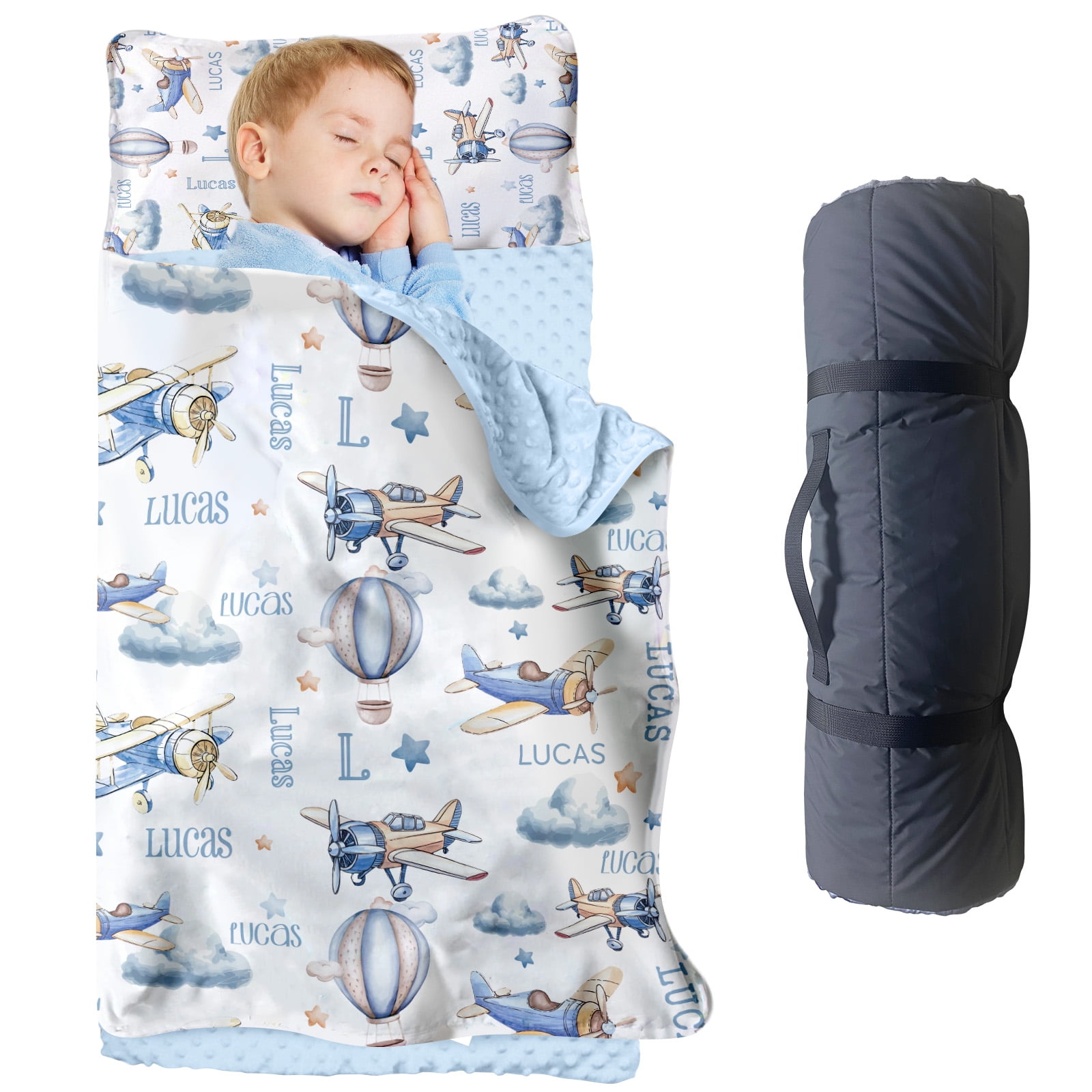 AOLOA Custom Airplane Nap Mat for Toddlers, Personalized Hot Air ...