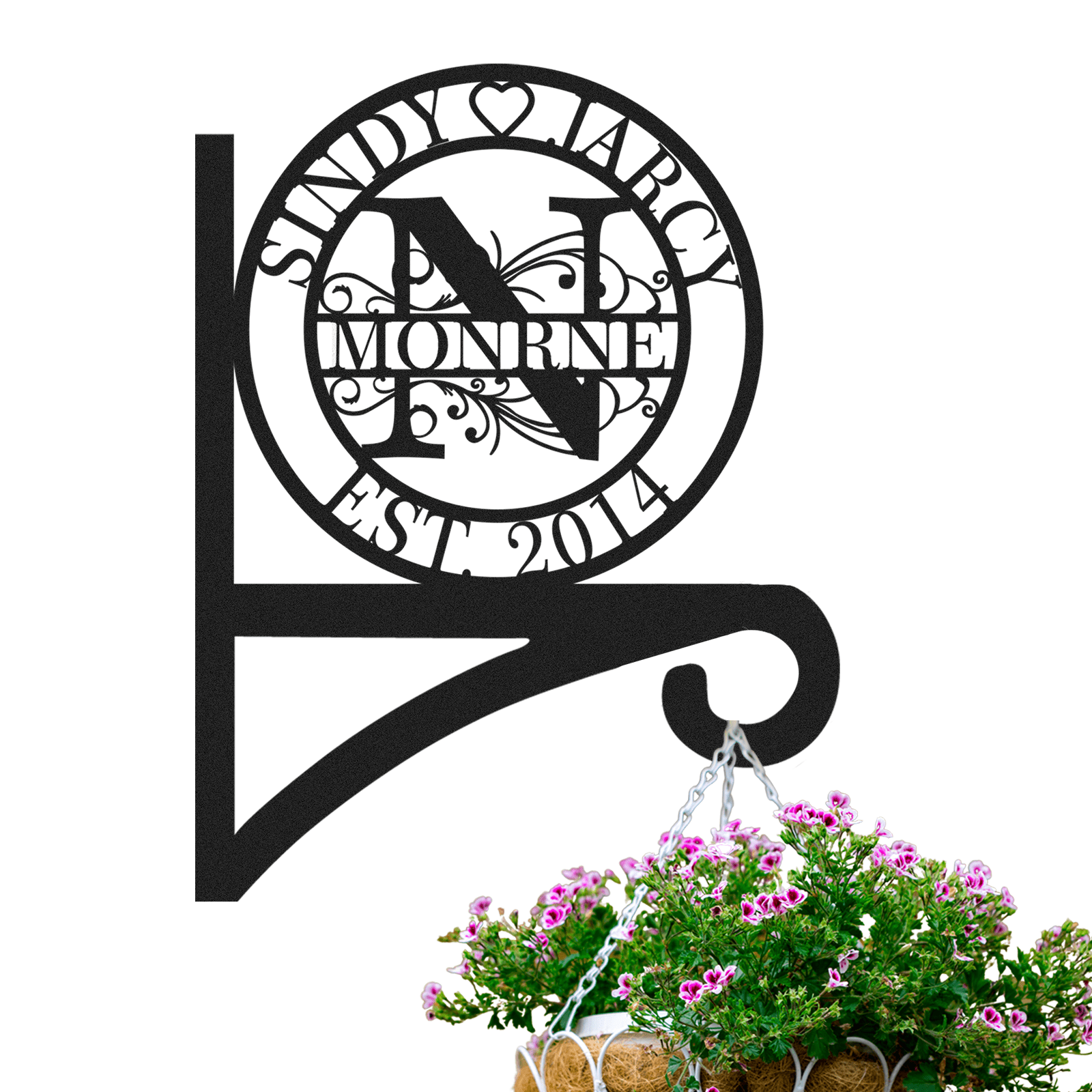 AOLOA Custom Metal Plant Hanger Decorative Wall | Personalized Name ...