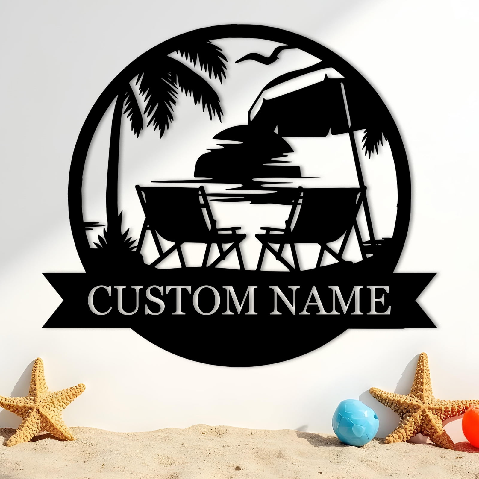 AOLOA Personalized Metal Beach Signs | Backyard Oasis Sign | Porch ...