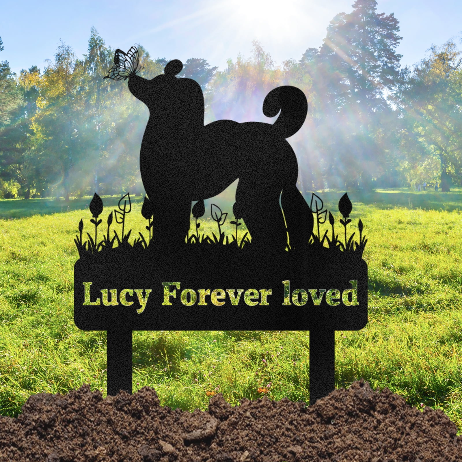 AOLOA Personalized Pet Memorial Graves Marker - Custom Pet Memorial ...