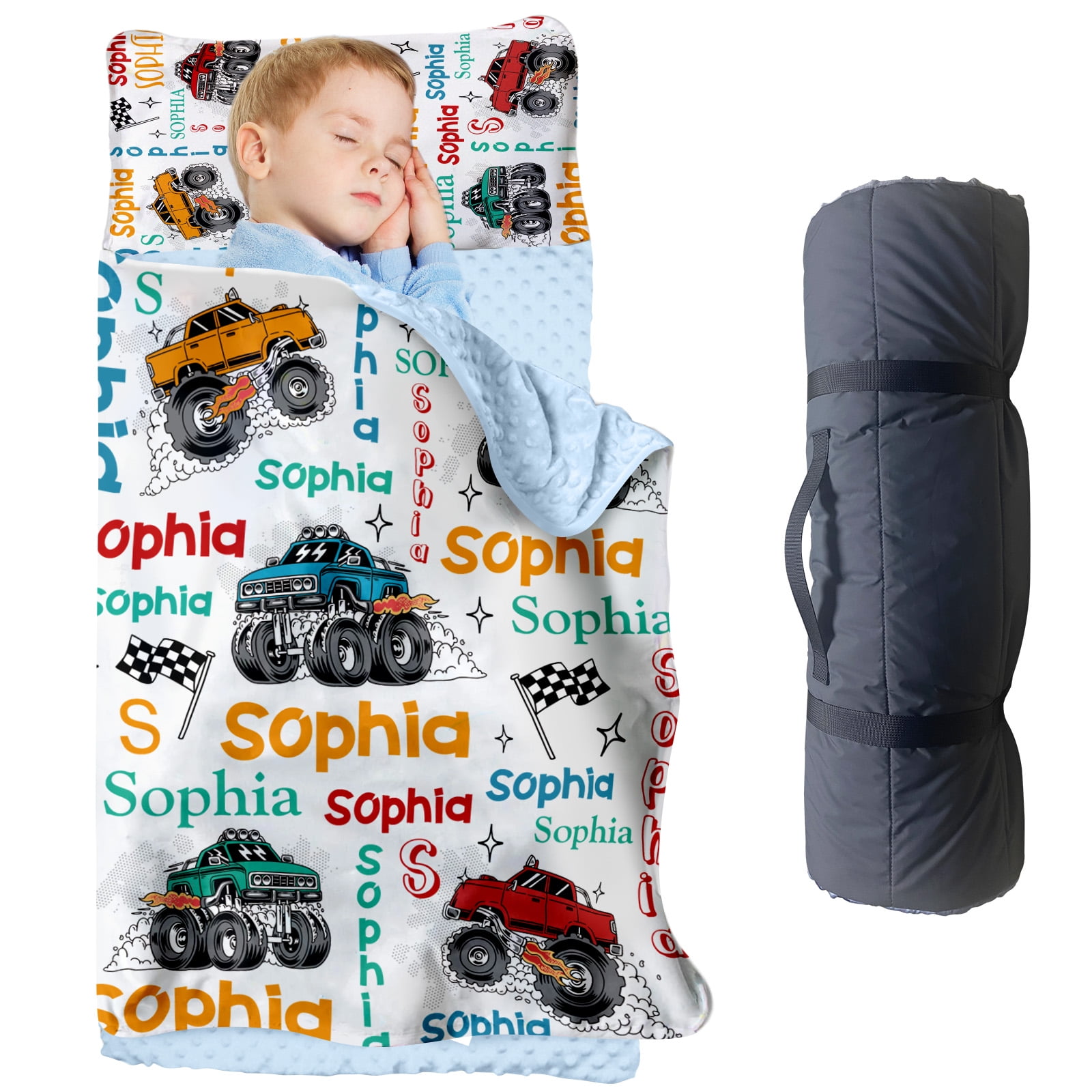 AOLOA Personalized Toddler Nap Mat - Custom Name Slumber Bag with ...