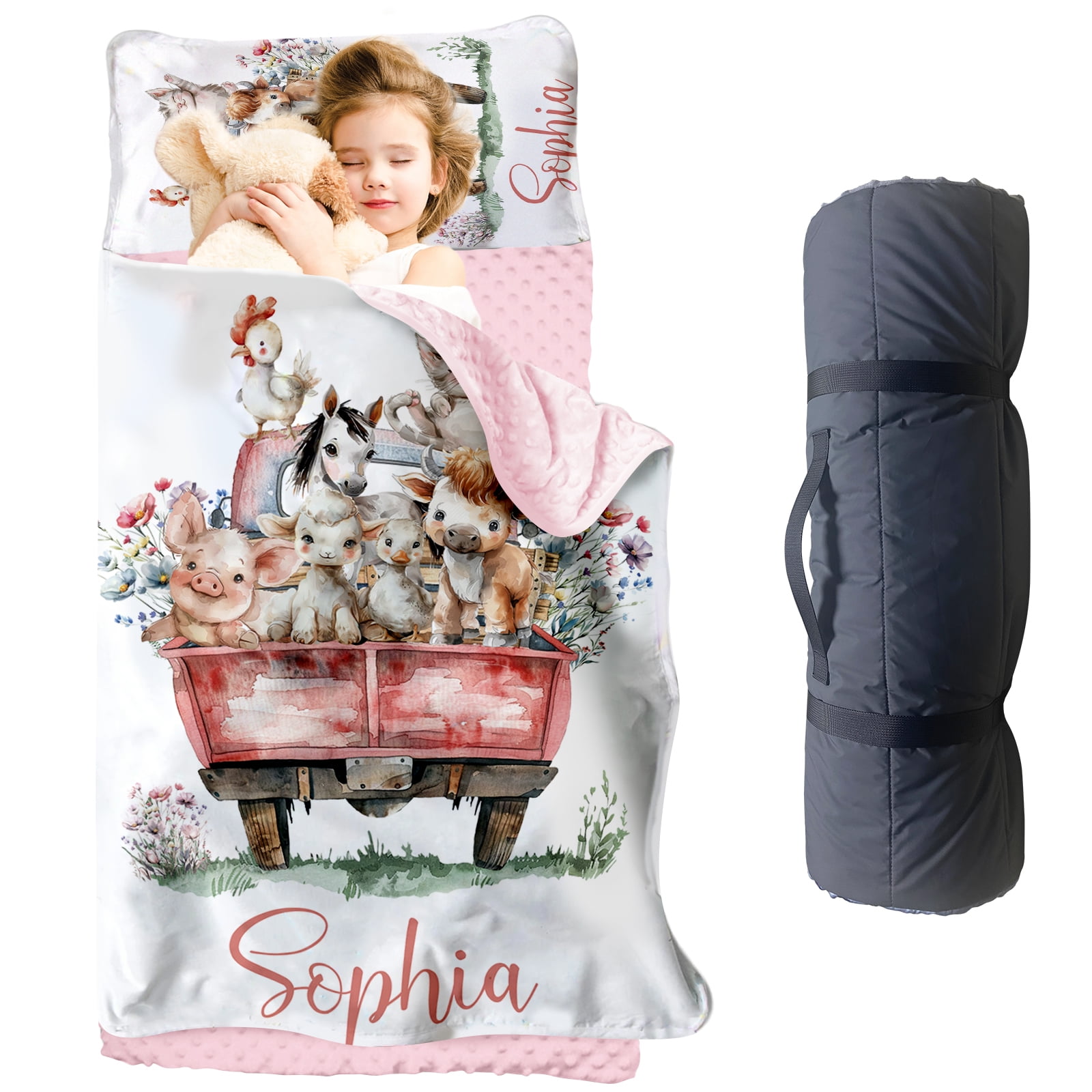 AOLOA Personalized Toddler Nap Mat for Preschool, Custom Name Kids Nap ...