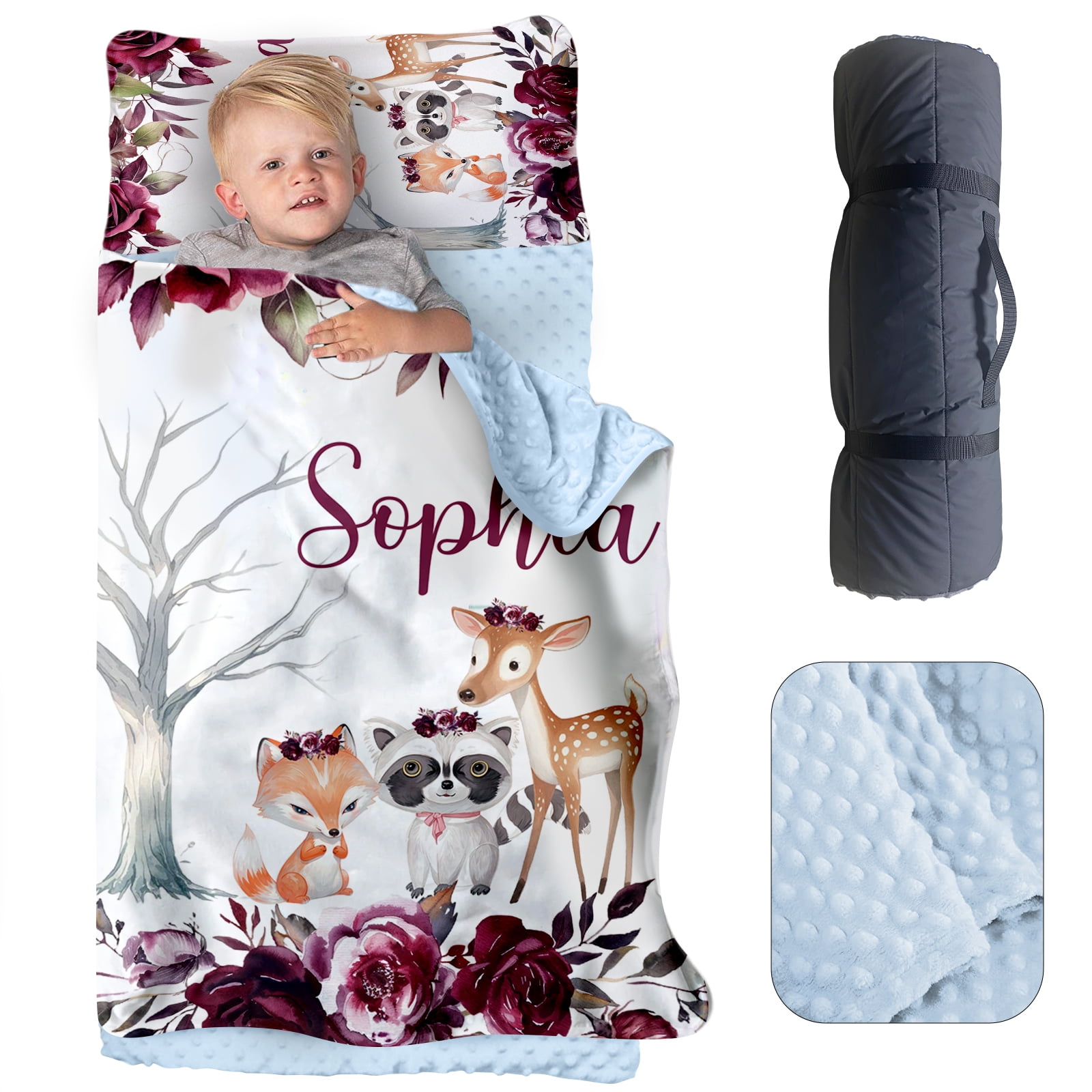 AOLOA Personalized Toddler Nap Mat for Preschool, Custom Name Kids Nap ...