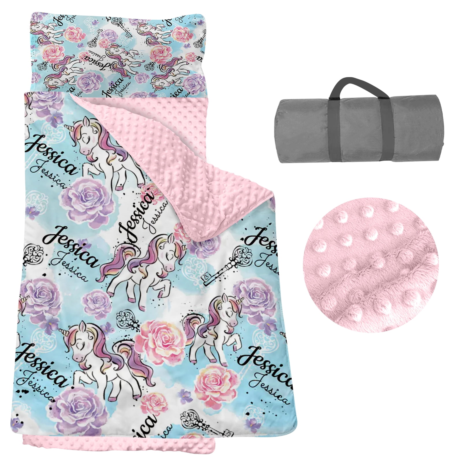 AOLOA Toddler Nap Mat, Personalized Name Horse Pattern Nap Mats for ...