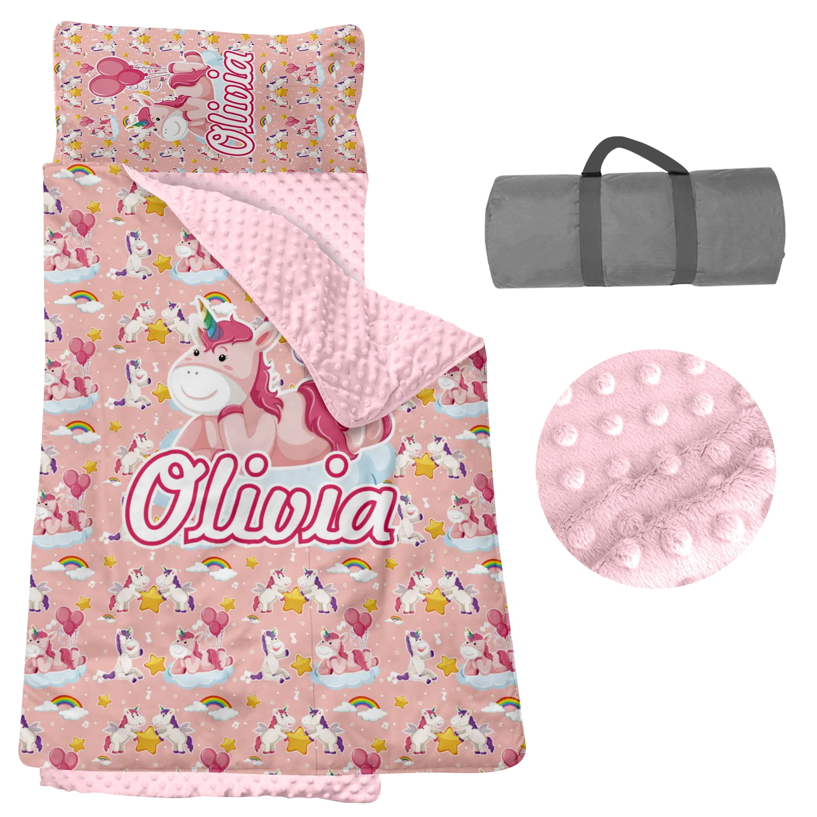 AOLOA Toddler Nap Mat, Personalized Name Horse Pattern Nap Mats for ...