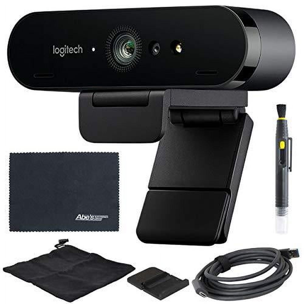 Logitech 4K Pro Webcam with RightLight 3, HDR Technology and AOM Bundle ...