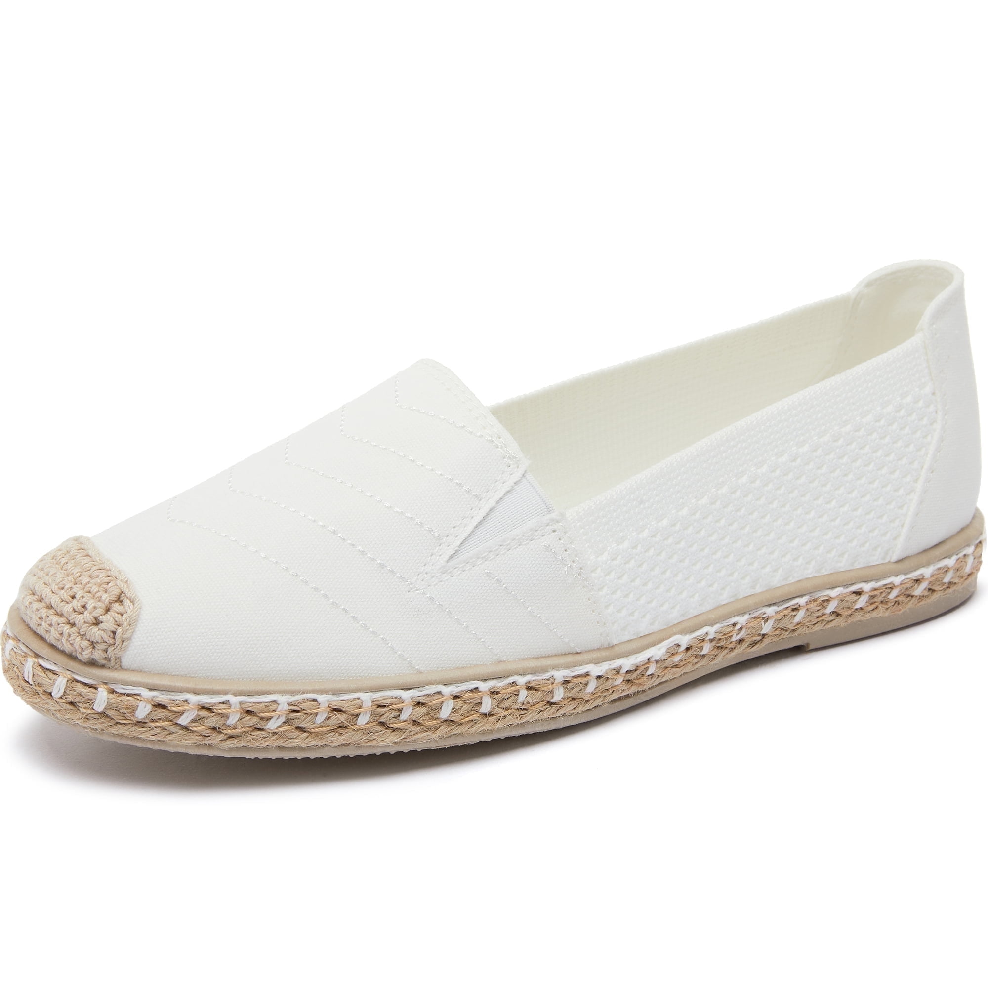 SHIRRY Womens Espadrilles Flats, Breathable Knit Mesh, Comfortable ...