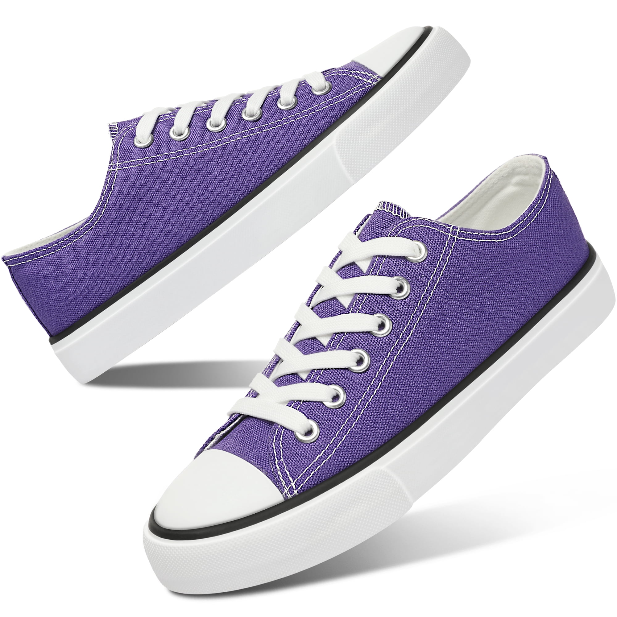 AOMAIS Womens Canvas Fashion Sneakers Classic Low Top Fabric Shoes ...