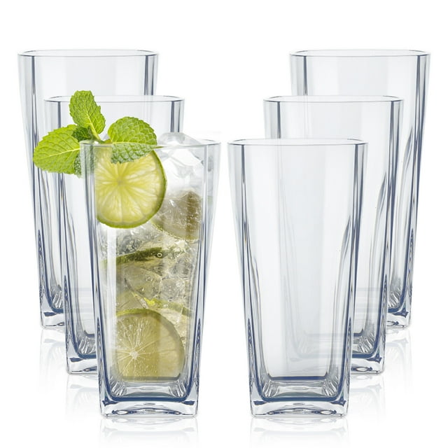 AOMOTA 6pcs Reusable PS Highball Water Tumbler 12oz Shatterproof ...
