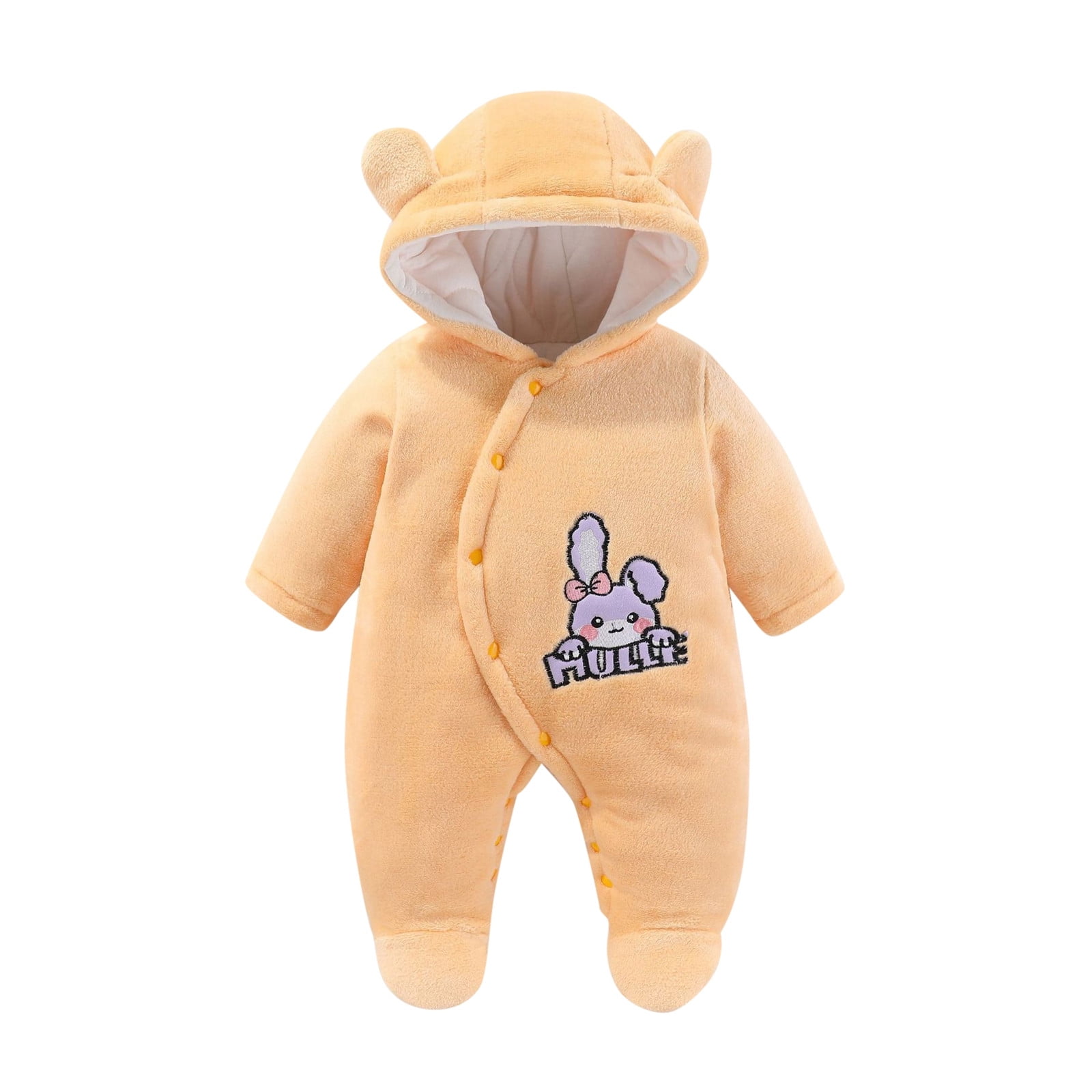 AOMPMSDX Baby Cartoon Onesie Baby Fleece Snowsuit Jumpsuit Hooded ...
