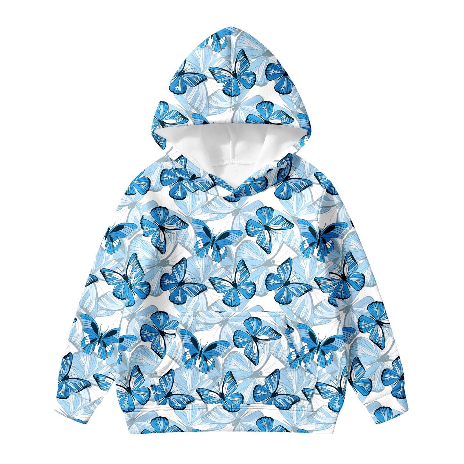 AOMPMSDX Girls Hoodies Sweatshirts Kids Boys Girls Hooded Jacket Prints ...