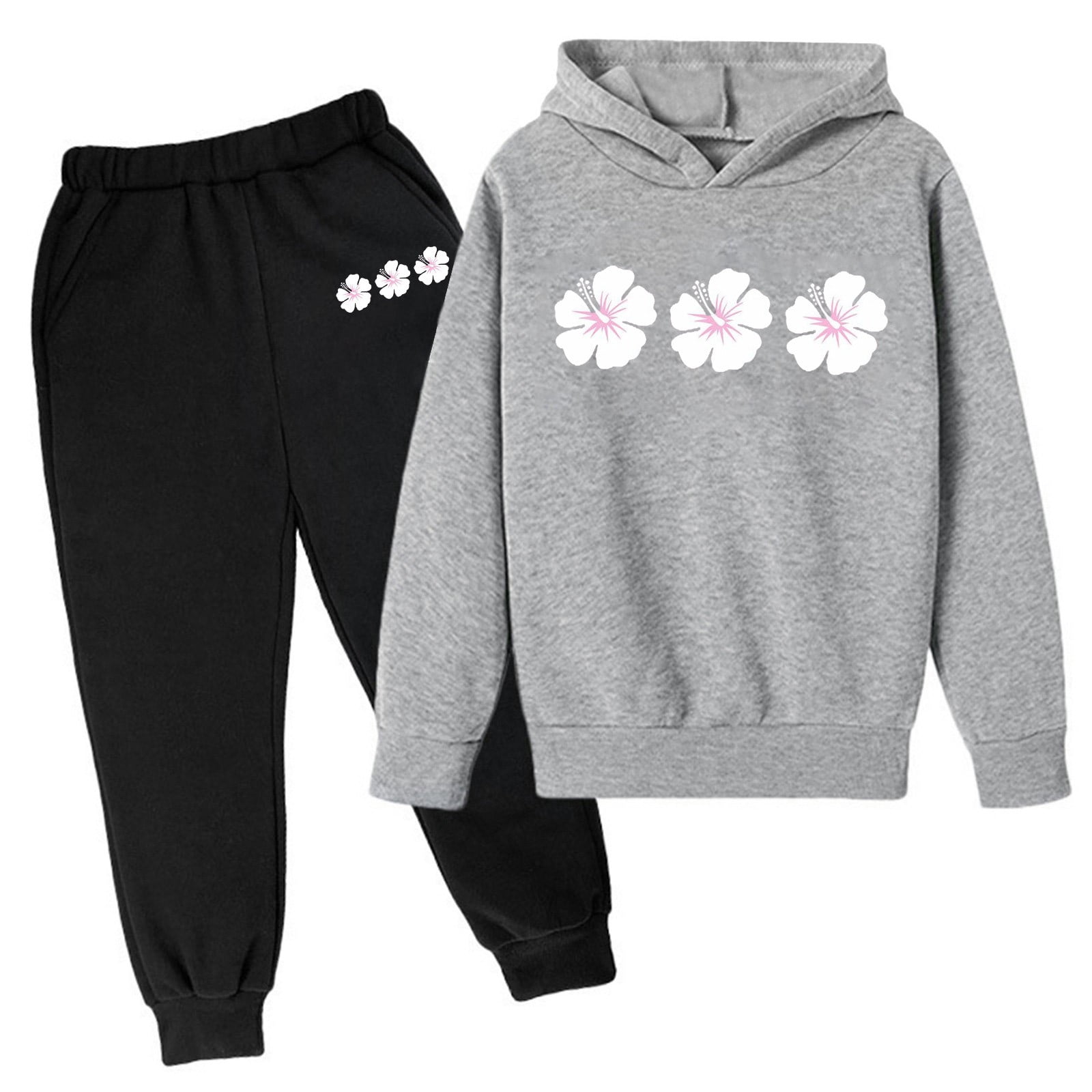 AOMPMSDX Girls Outfits Set Hoodie Set For Teen Girls Sweatsuits 2 Piece ...