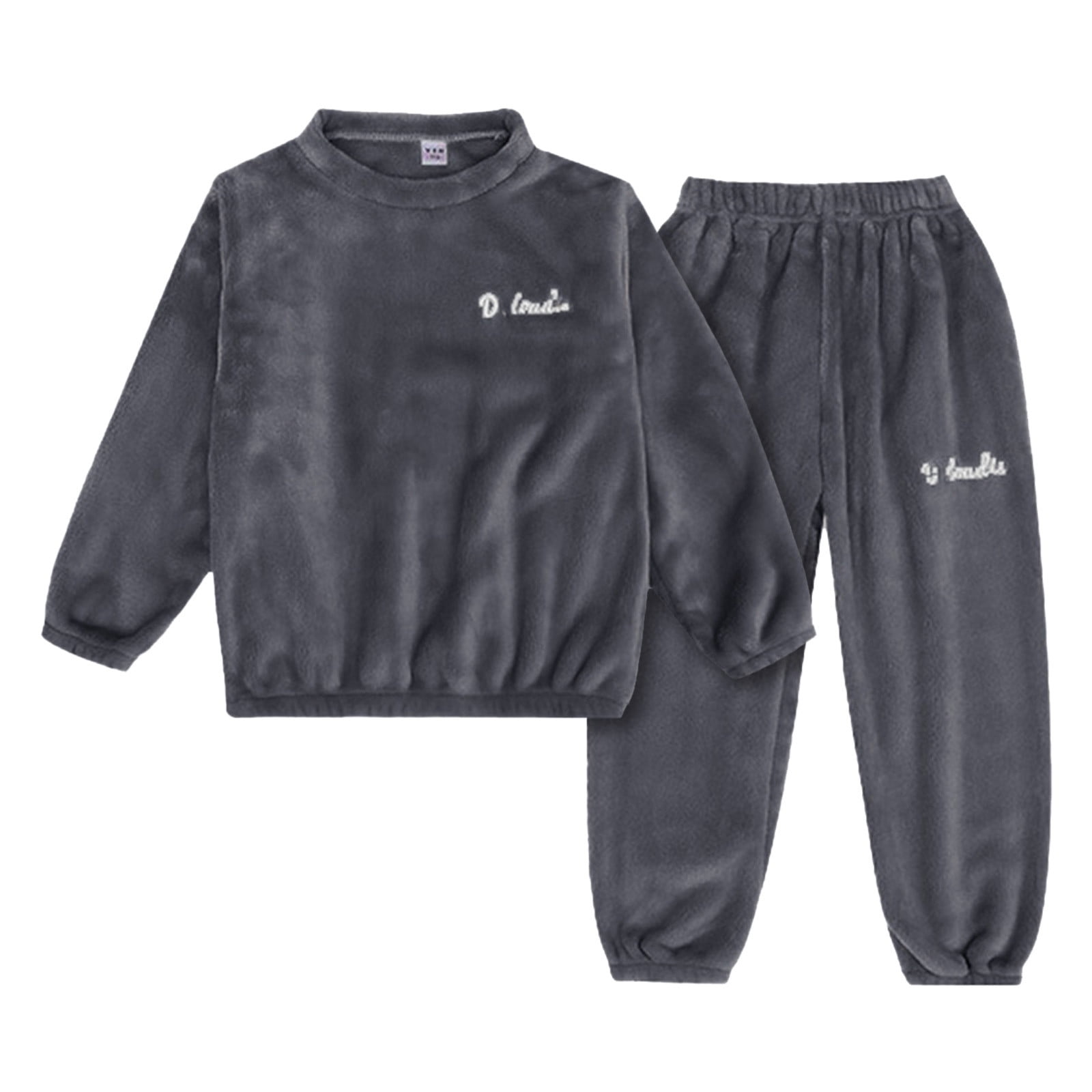 AOMPMSDX Girls Pajamas Flannel Long Sleeve Tops and Sweatpants Warm ...